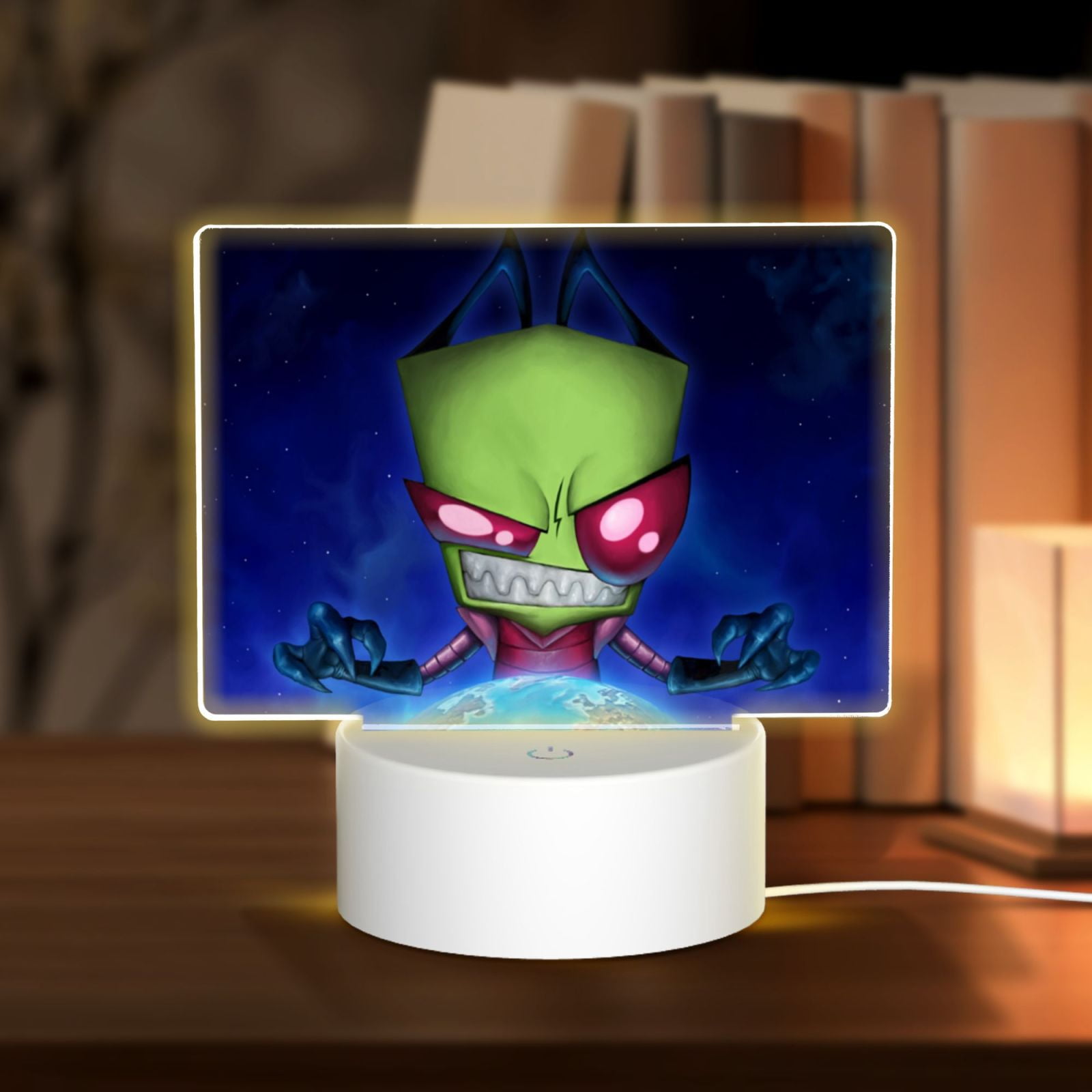 Invader Zim Acrylic Night Light Adjustable 3 Light Modes USB Cable Lamp ...