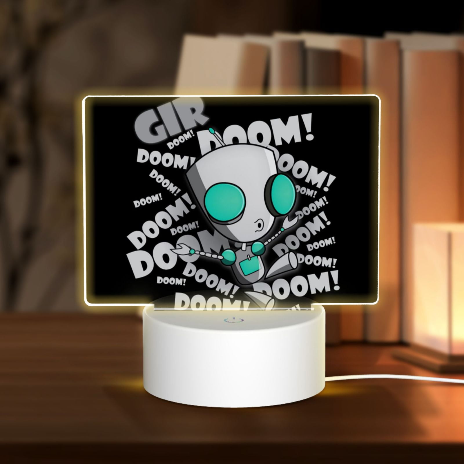 Invader Zim Acrylic Night Light Adjustable 3 Light Modes USB Cable Lamp ...