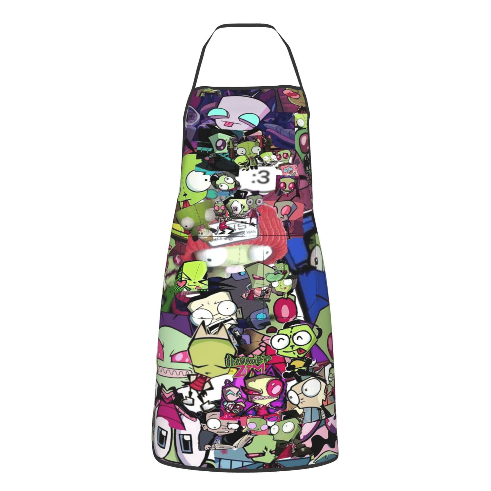 Invader Zim Adjustable Bib Aprons, Waterdrop Resistant Apron with 2 ...