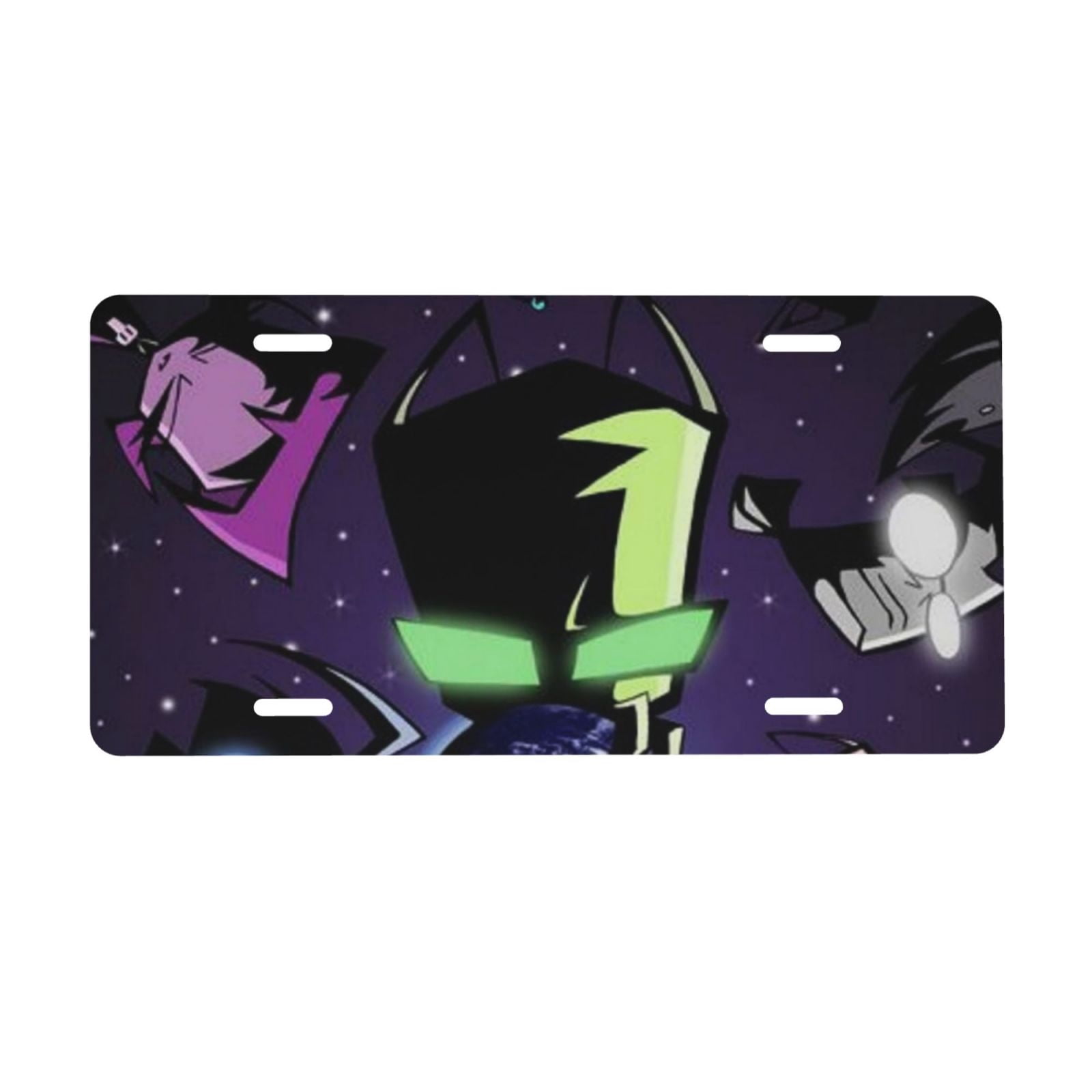 Invader Zim Alien Gir License Plate Cover Aluminum Novelty Vanity Tag ...