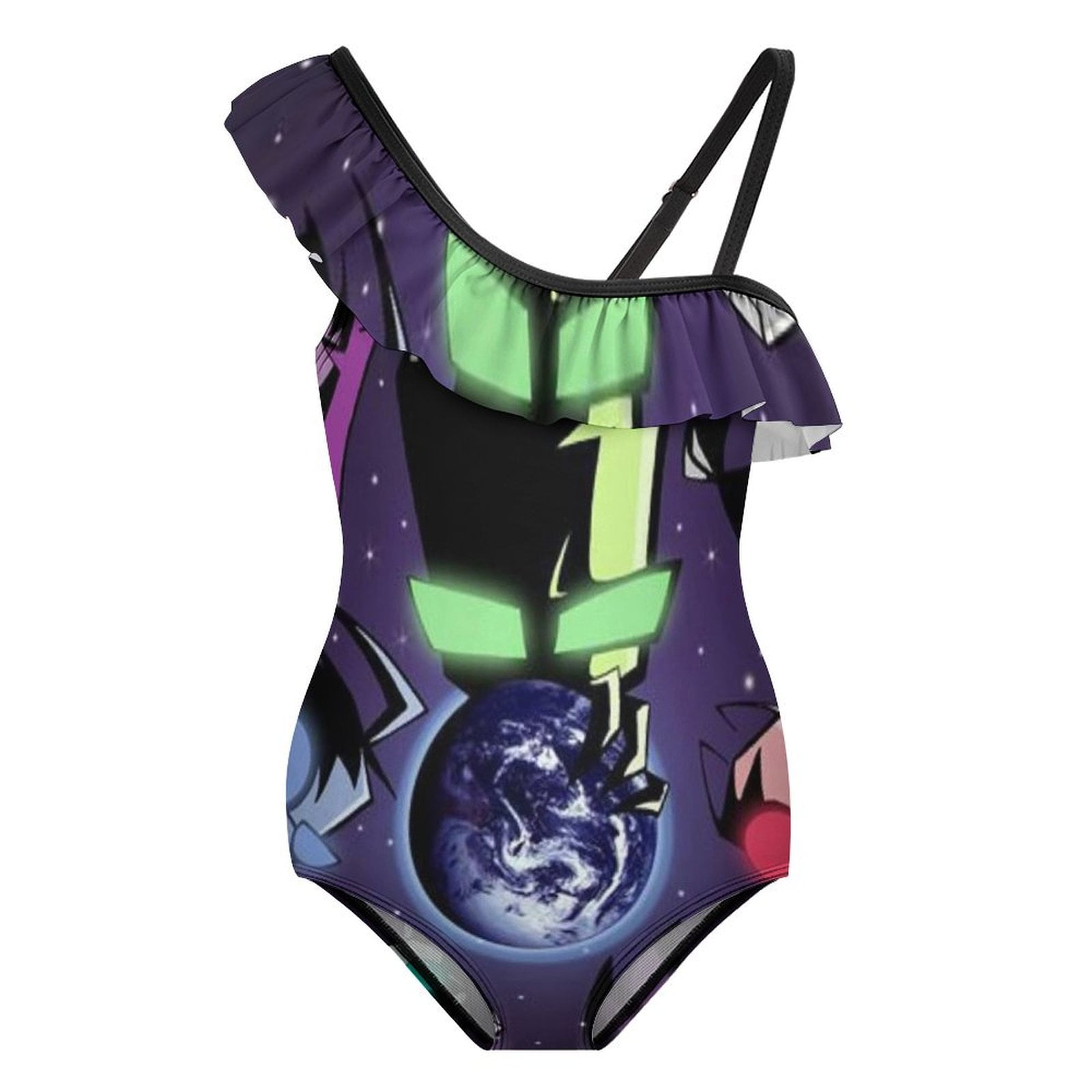 Invader Zim Alien Gir One-Piece Swimsuit for Girls Adjustable One ...