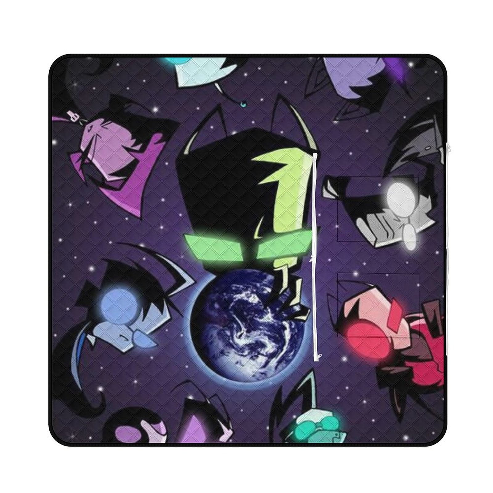 Invader Zim Alien Gir Picnic Mat Sandproof Waterproof Foldable Portable ...