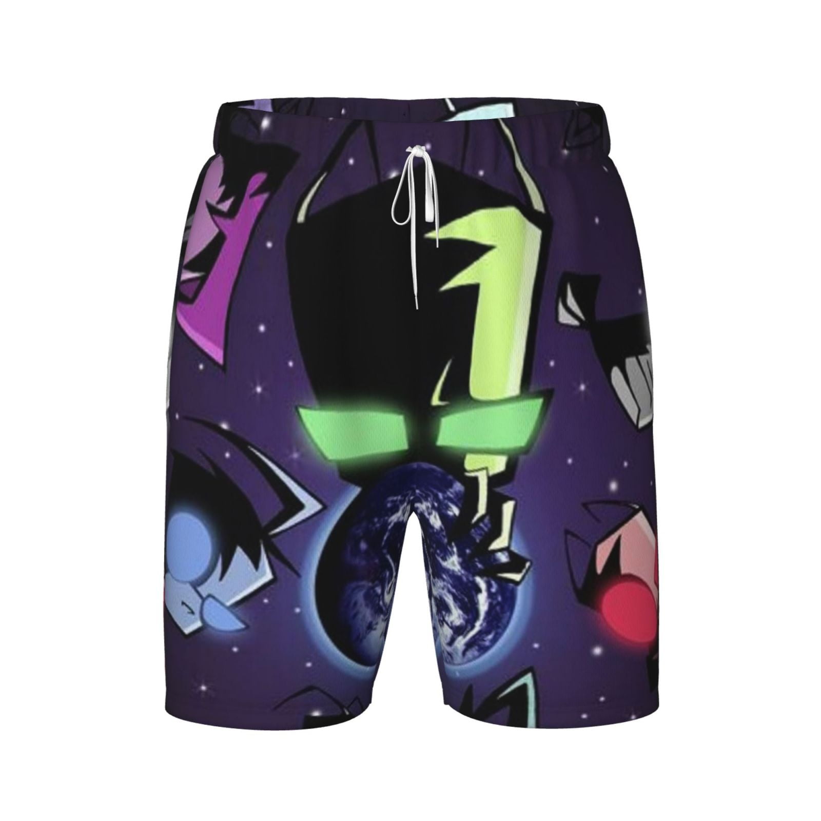 Invader Zim Alien Gir Teen Swim Trunks Summer Beach Board Shorts Double ...