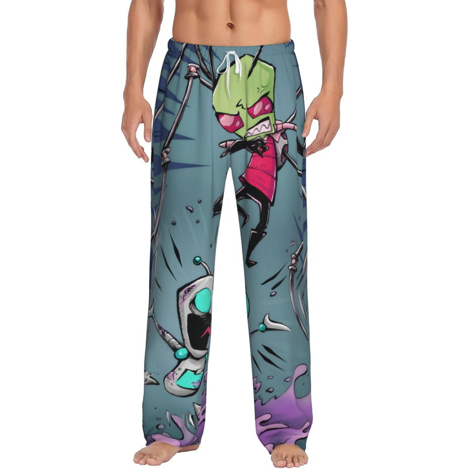 Invader Zim And Gir Men's Pajama Pants With Pockets Lounge Fashion Cozy ...