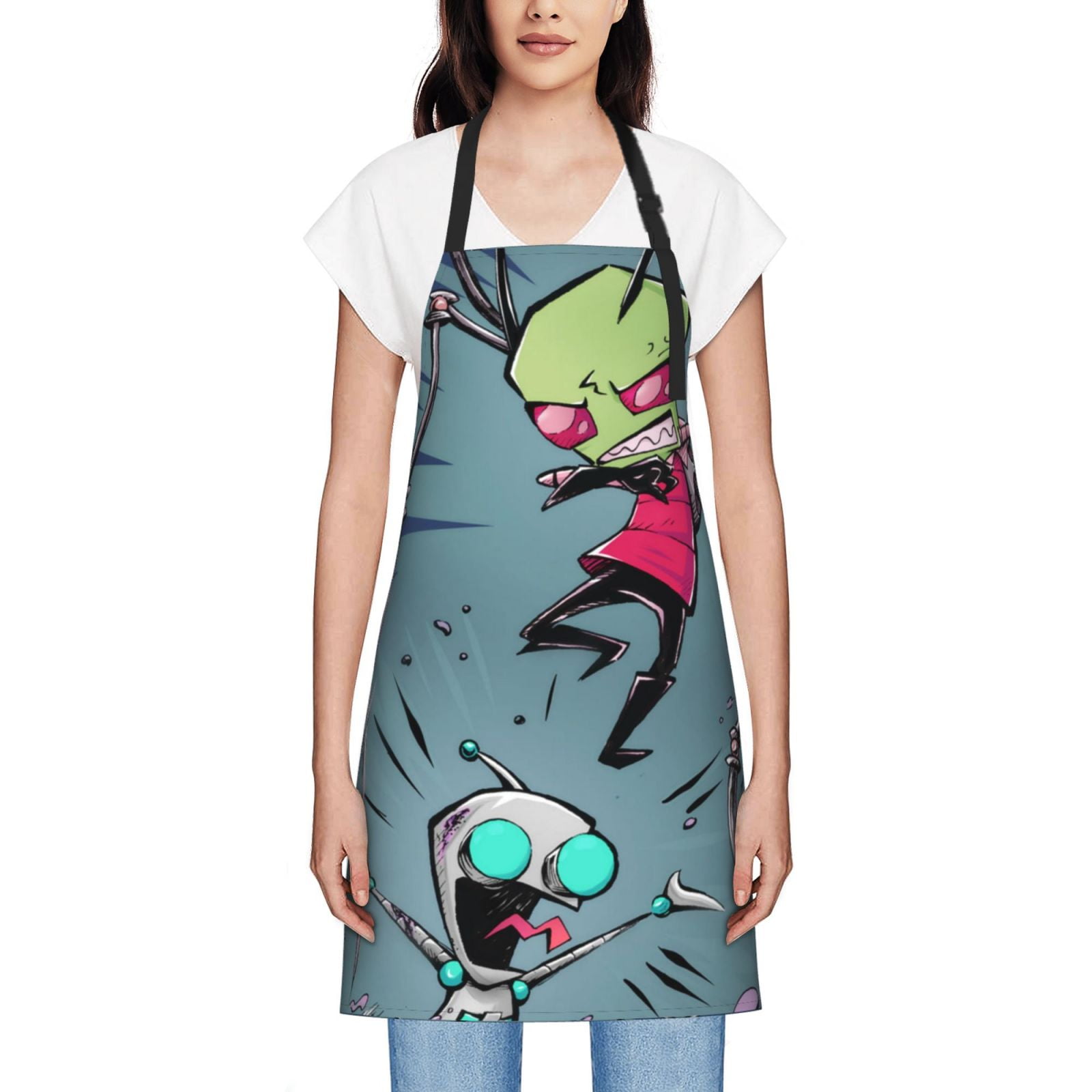 Invader Zim And Gir Waterproof Apron Home Decoration For Kitchen ...