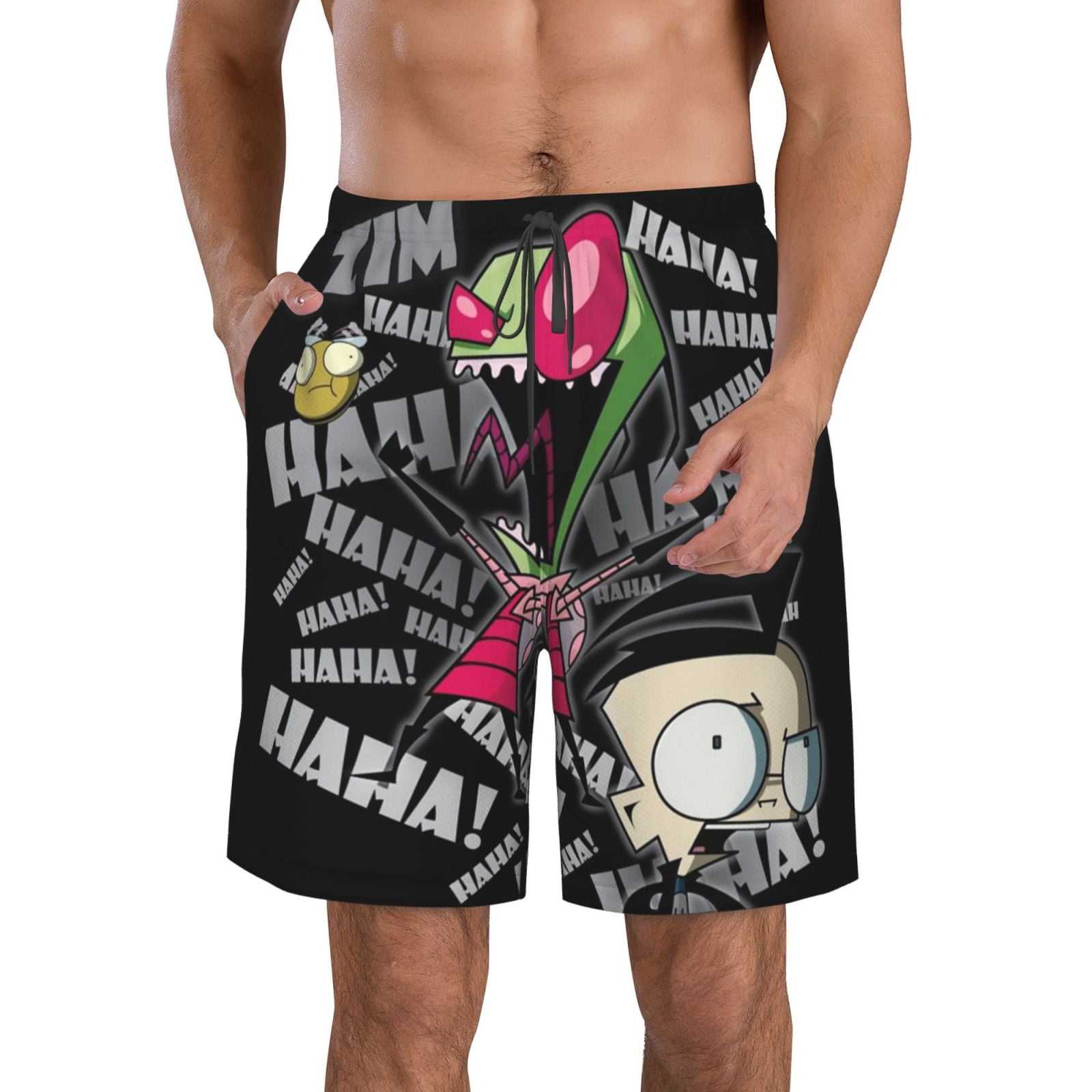 Invader Zim Animation Men's Beach Shorts Swim Trunks Casual Quick Dry ...