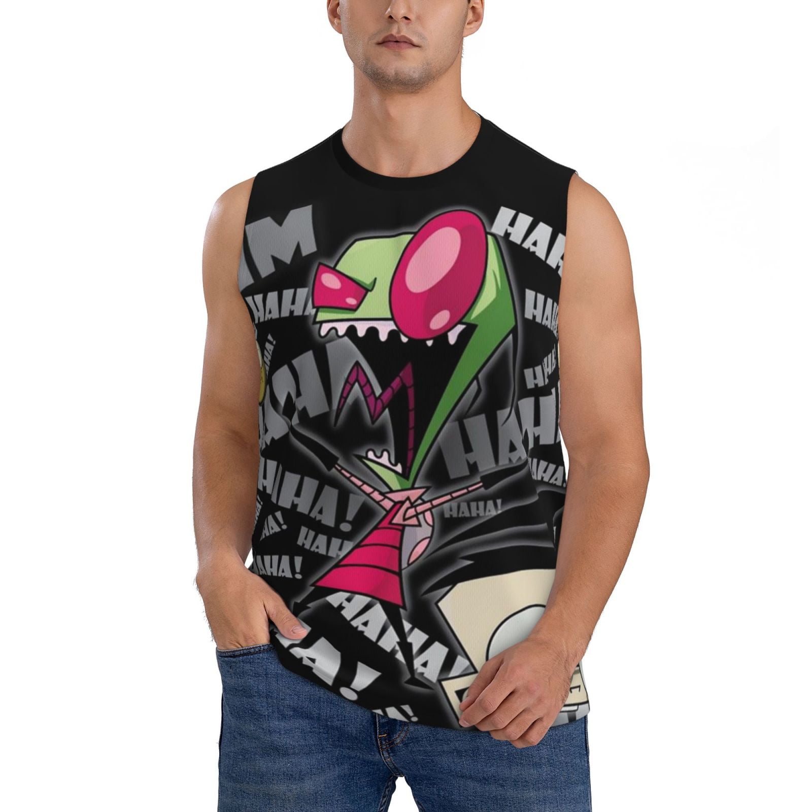 Invader Zim Animation Men's Tank Top Lightweight Summer Sleeveless Tee ...