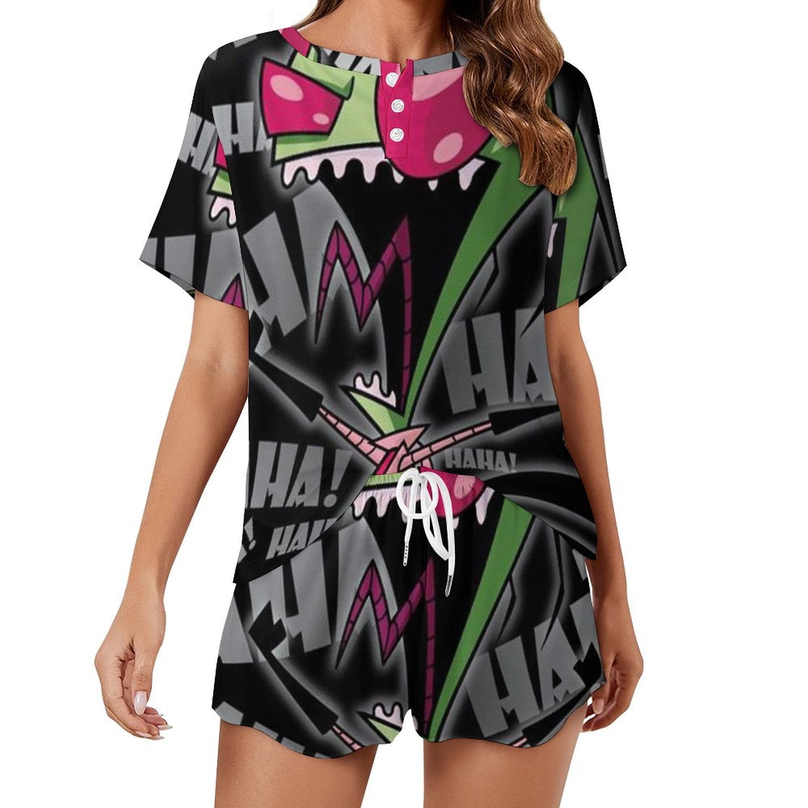Invader Zim Animation Summer Home Suit For Womens Short-Sleeved Pajama ...