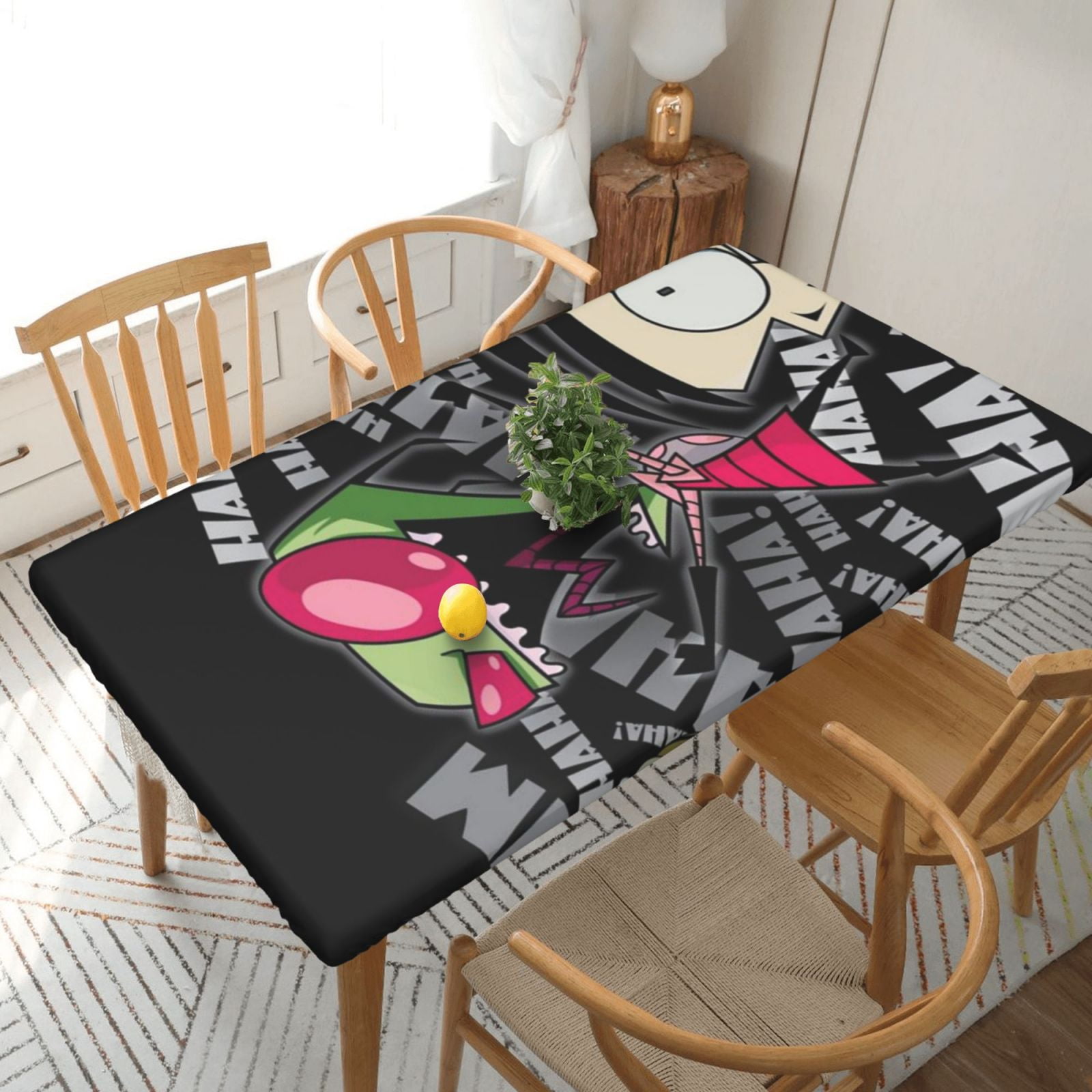 Invader Zim Animation Table Cover Reusable Fitted Rectangle Elastic ...