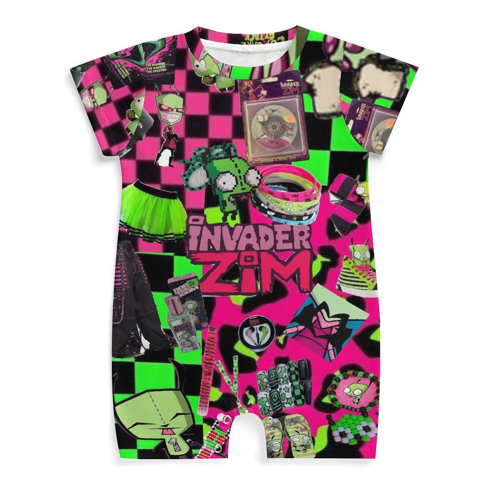 Invader Zim Baby Boy Girl Romper Short Sleeve Cotton Bodysuit Outfits ...