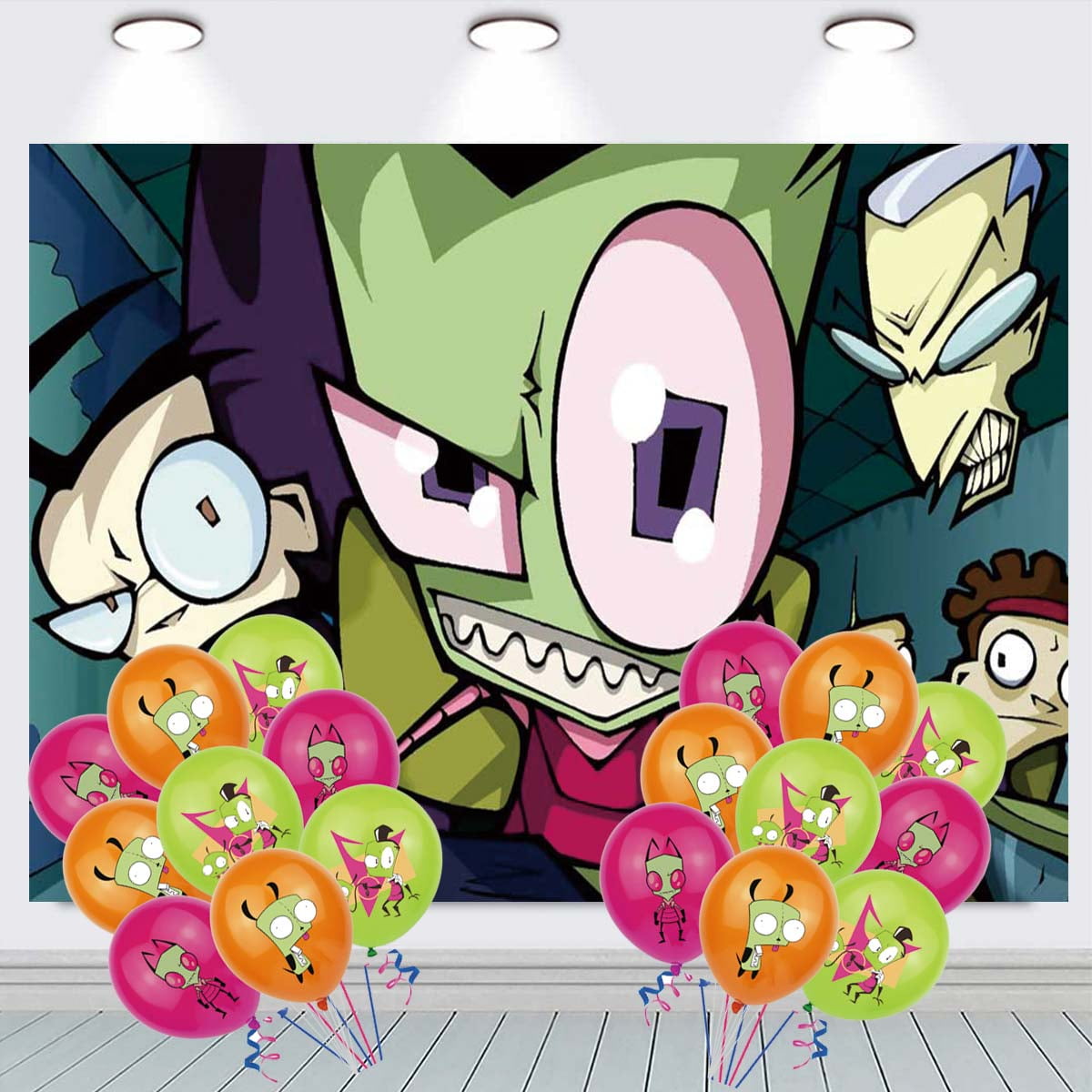 Invader Zim Backdrop Banner Balloons Party Decorations Supplies ...
