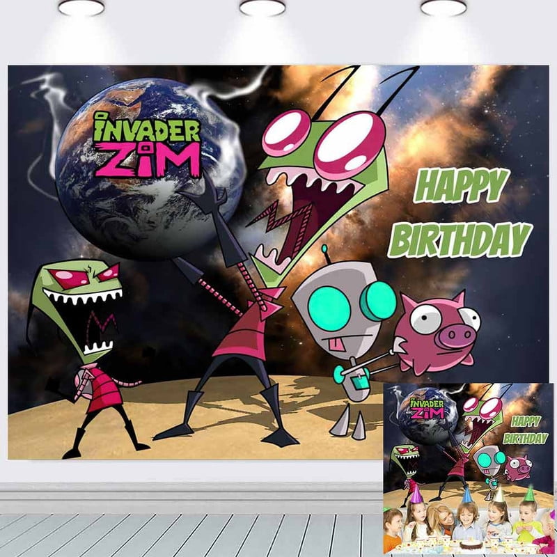 Invader Zim Backdrop Banner Party Supplies Poster Movie Theme ...