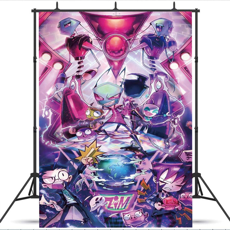Invader Zim Backdrop Taspestry Banner Party Supplies Background Poster ...