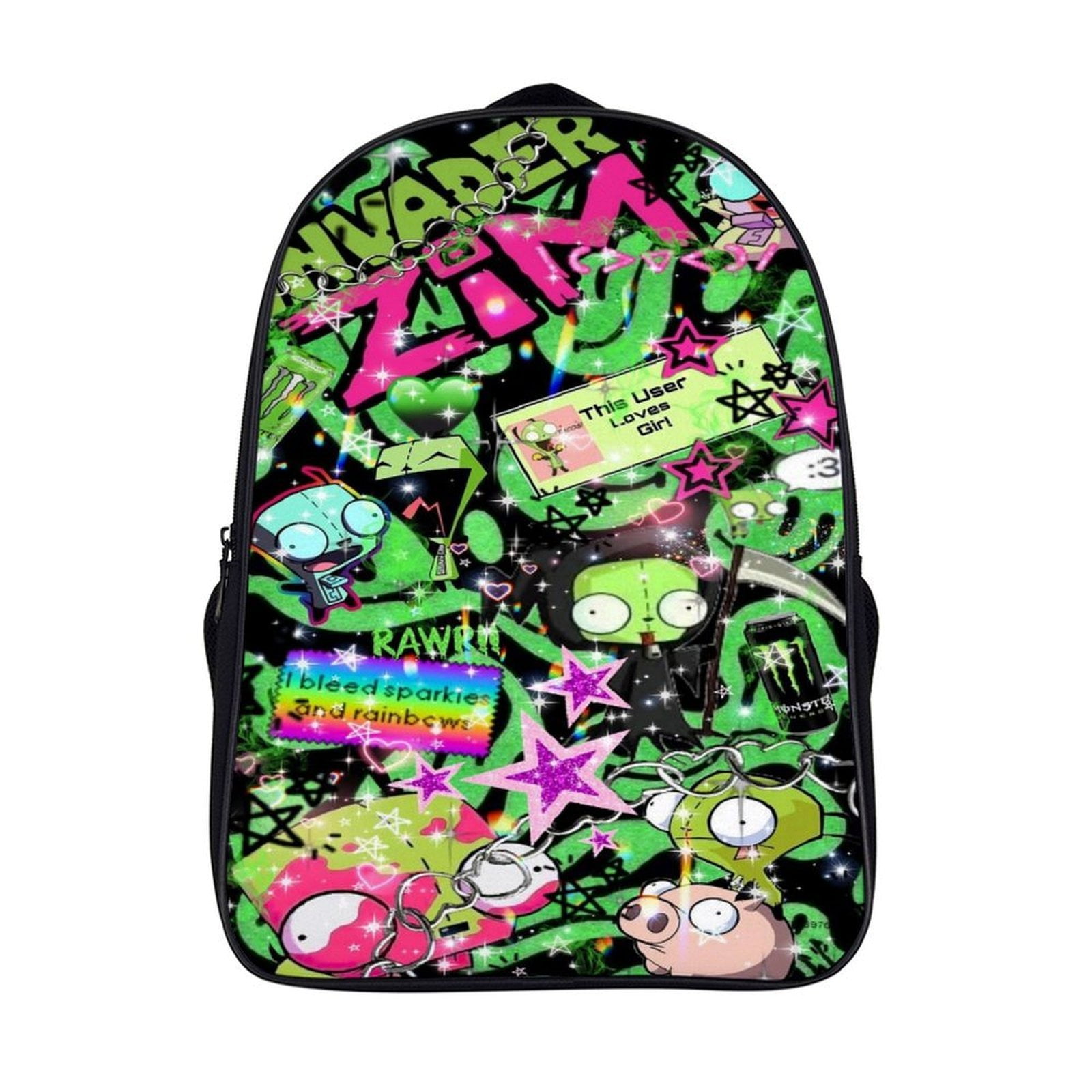 Invader Zim Backpack 16 Inch Bookbag Casual Daypack Travel Backpacks ...
