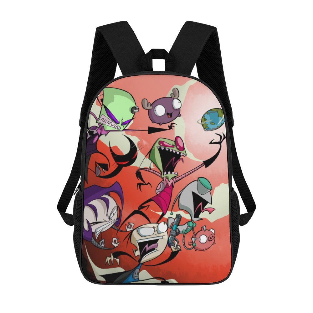 Invader Zim Backpack 17 Inch Shoulder Bag Sturdy Laptop Backpack ...