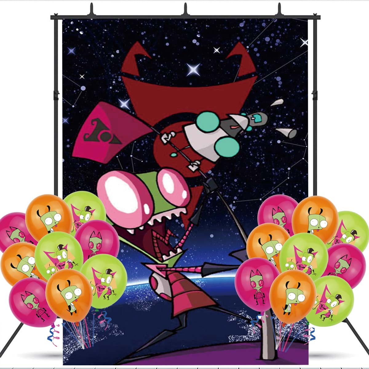 Invader Zim Balloons Party Supplies Taspestry Poster Banner Backdrop ...