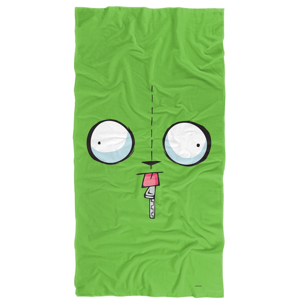 Invader Zim Beach Towel, 30"x60", Invader Zim Gir Face Beach Towel ...