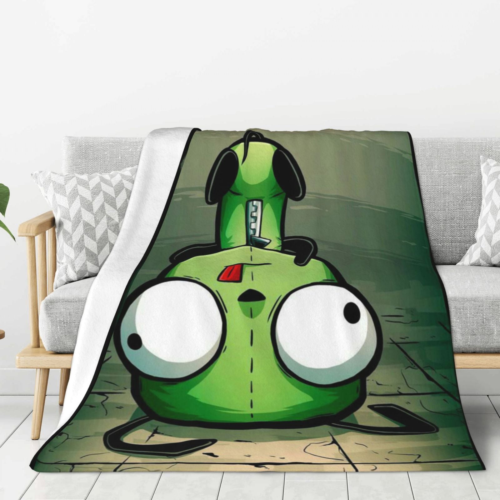 Invader Zim Bed Blanket Thick Plush Flannel Blanket Warm Fuzzy Throw ...