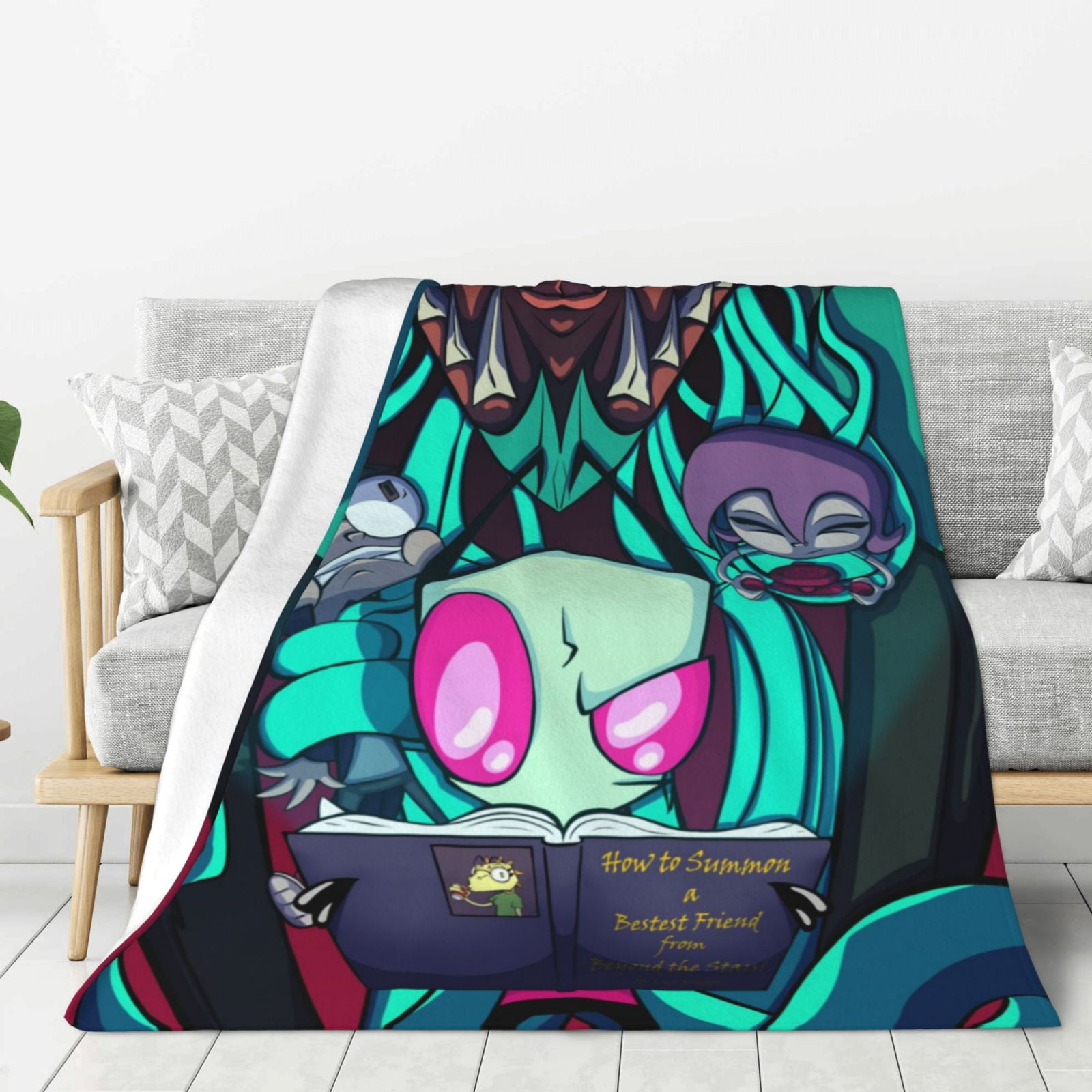 Invader Zim Bed Blanket Thick Plush Flannel Blanket Warm Fuzzy Throw ...