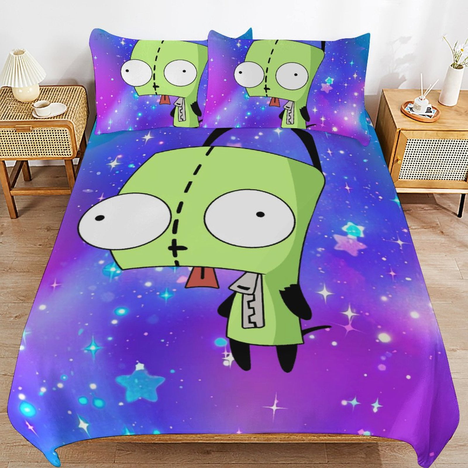 Invader Zim Bed Duvet Cover Microfiber Bedding Sets 3D Printed ...