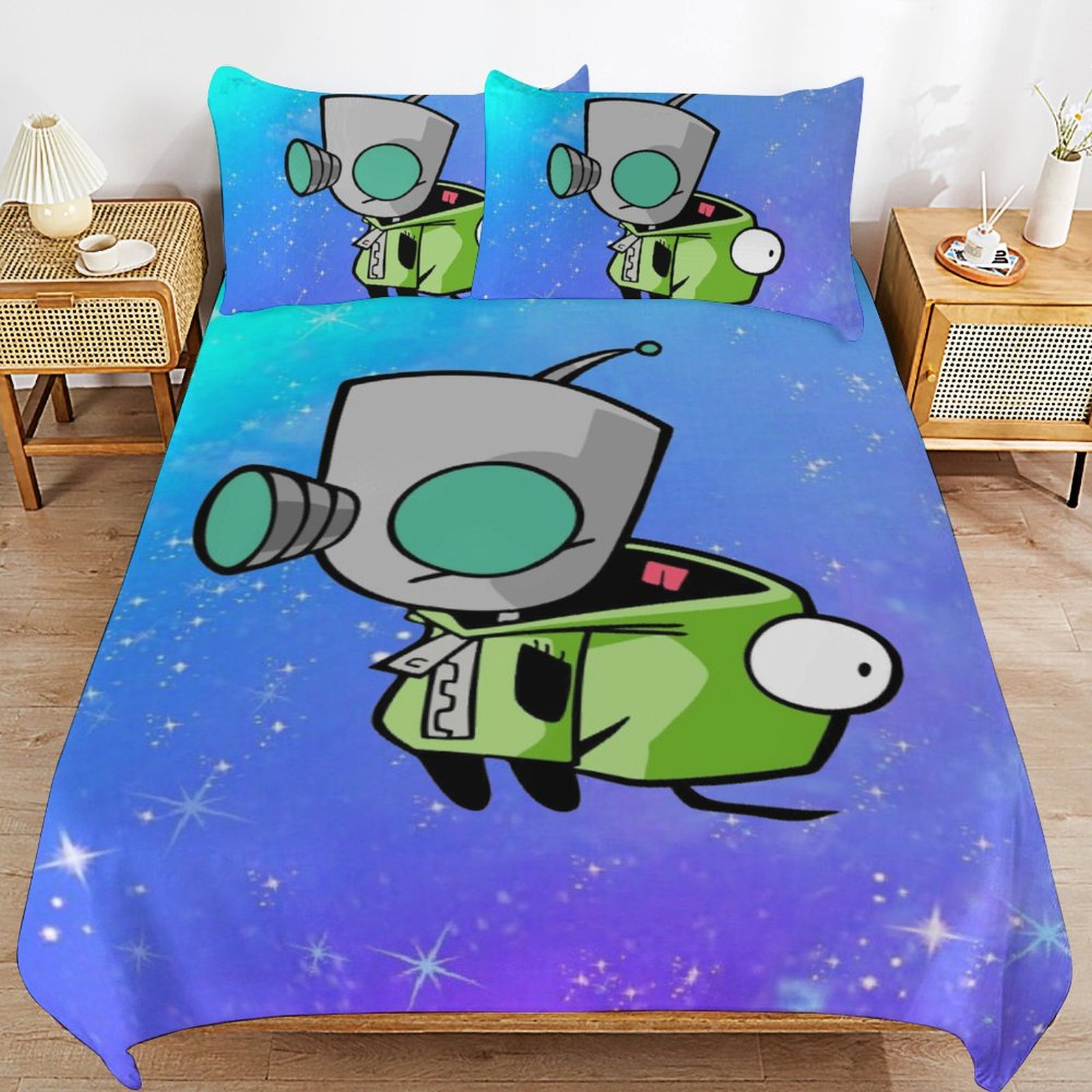 Invader Zim Bed Duvet Cover Microfiber Bedding Sets 3D Printed ...