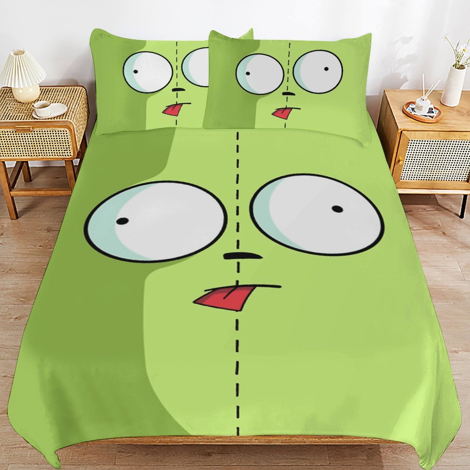 Invader Zim Bed Duvet Cover Microfiber Bedding Sets 3D Printed ...