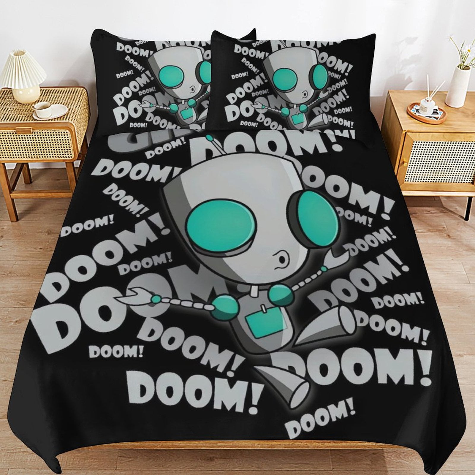 Invader Zim Bed Duvet Cover Microfiber Bedding Sets 3D Printed ...
