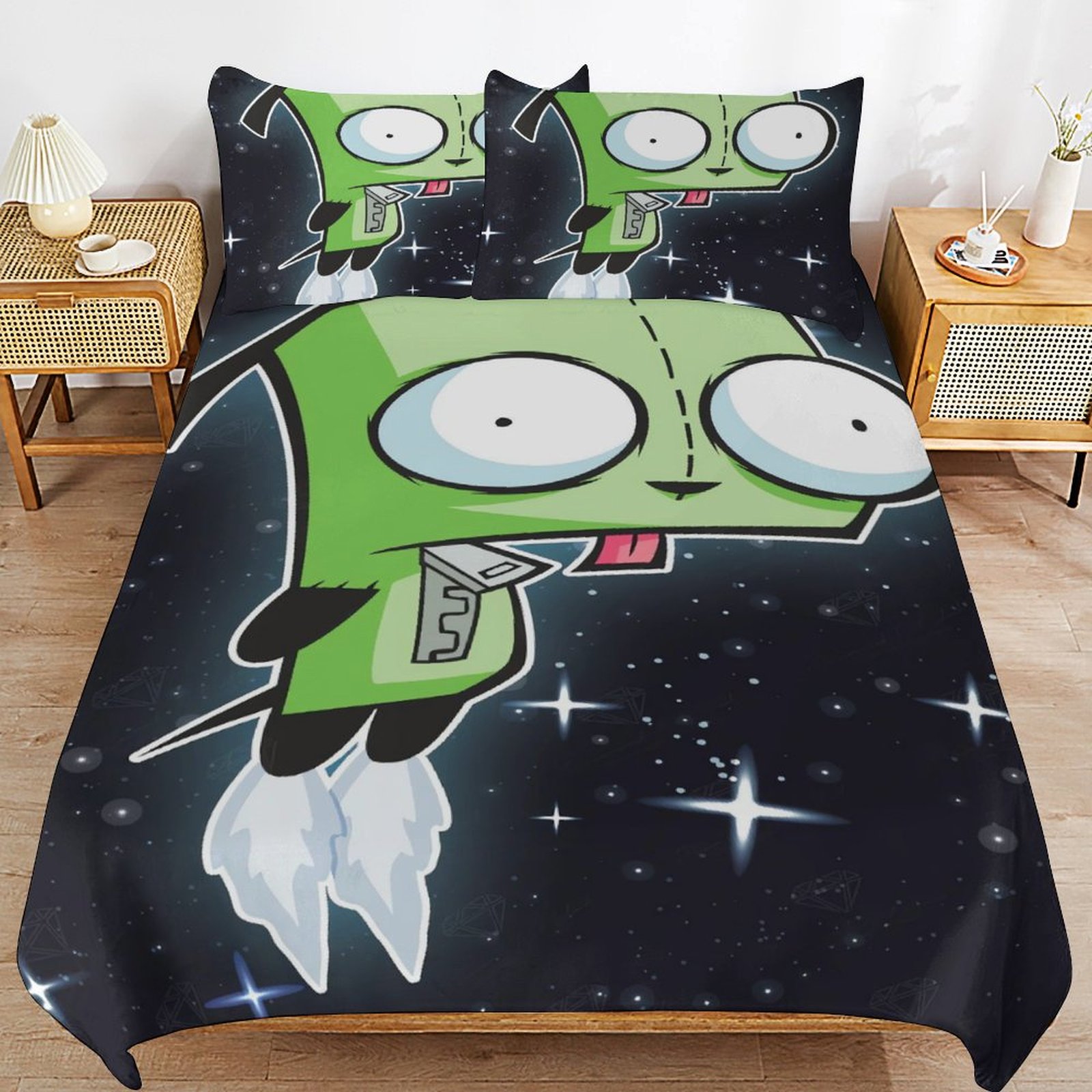 Invader Zim Bed Duvet Cover Microfiber Bedding Sets 3D Printed ...