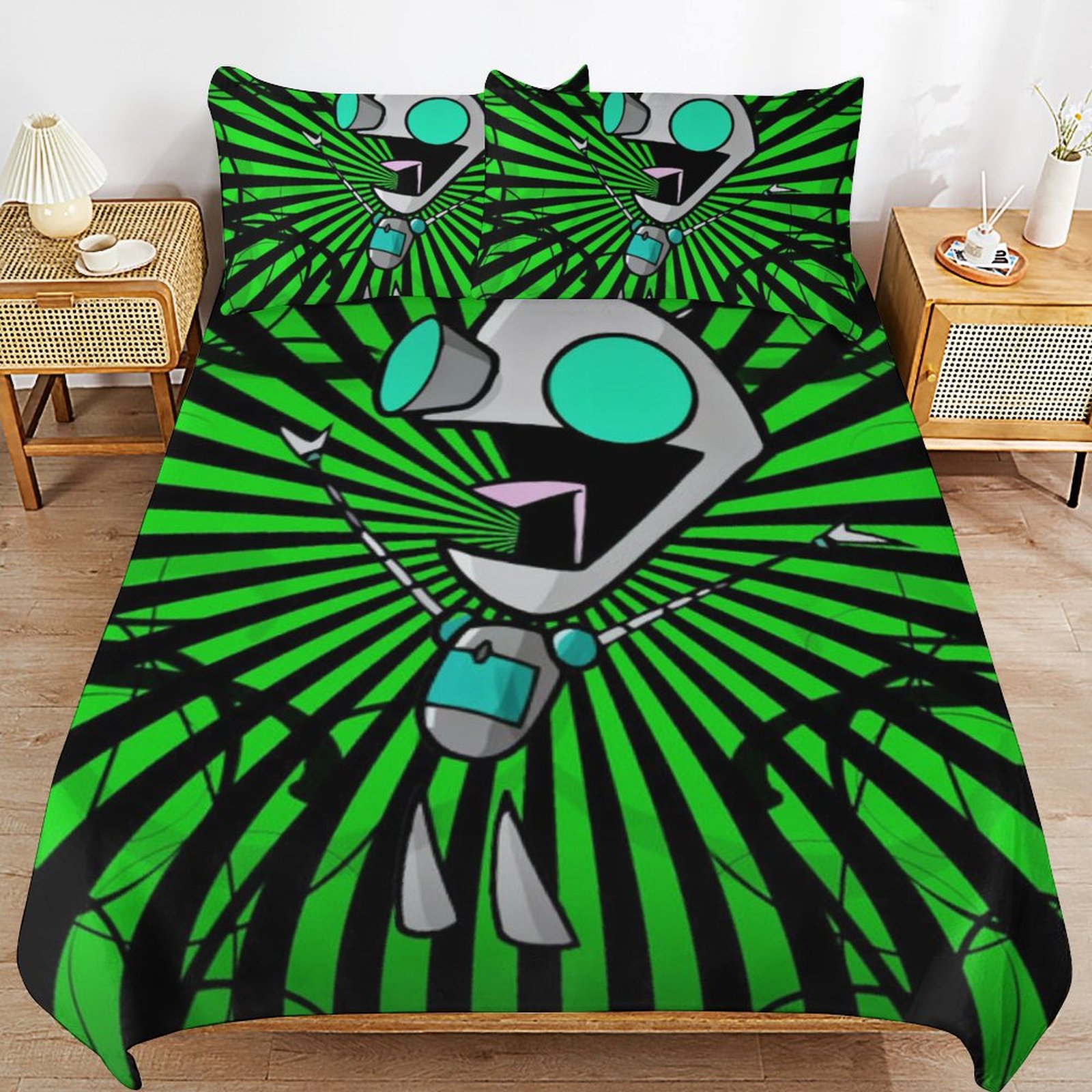 Invader Zim Bed Duvet Cover Microfiber Bedding Sets 3D Printed ...