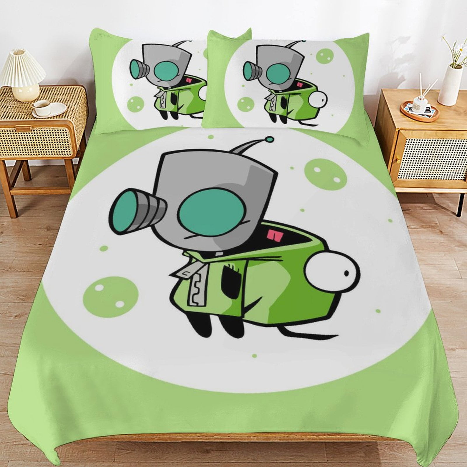 Invader Zim Bed Duvet Cover Microfiber Bedding Sets 3D Printed ...