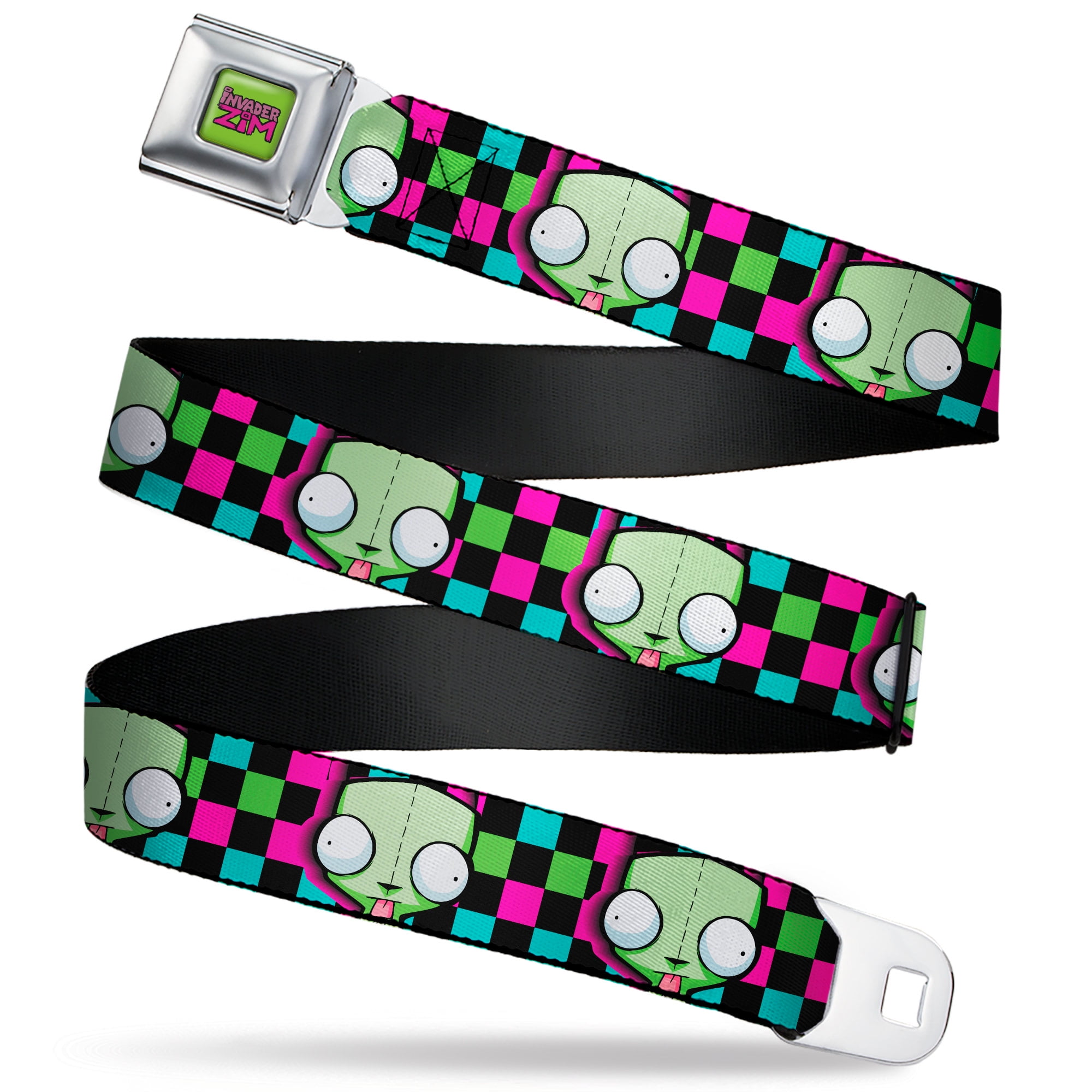 Invader Zim Belt, Seatbelt Buckle Belt, Invader Zim Gir Face Checker ...