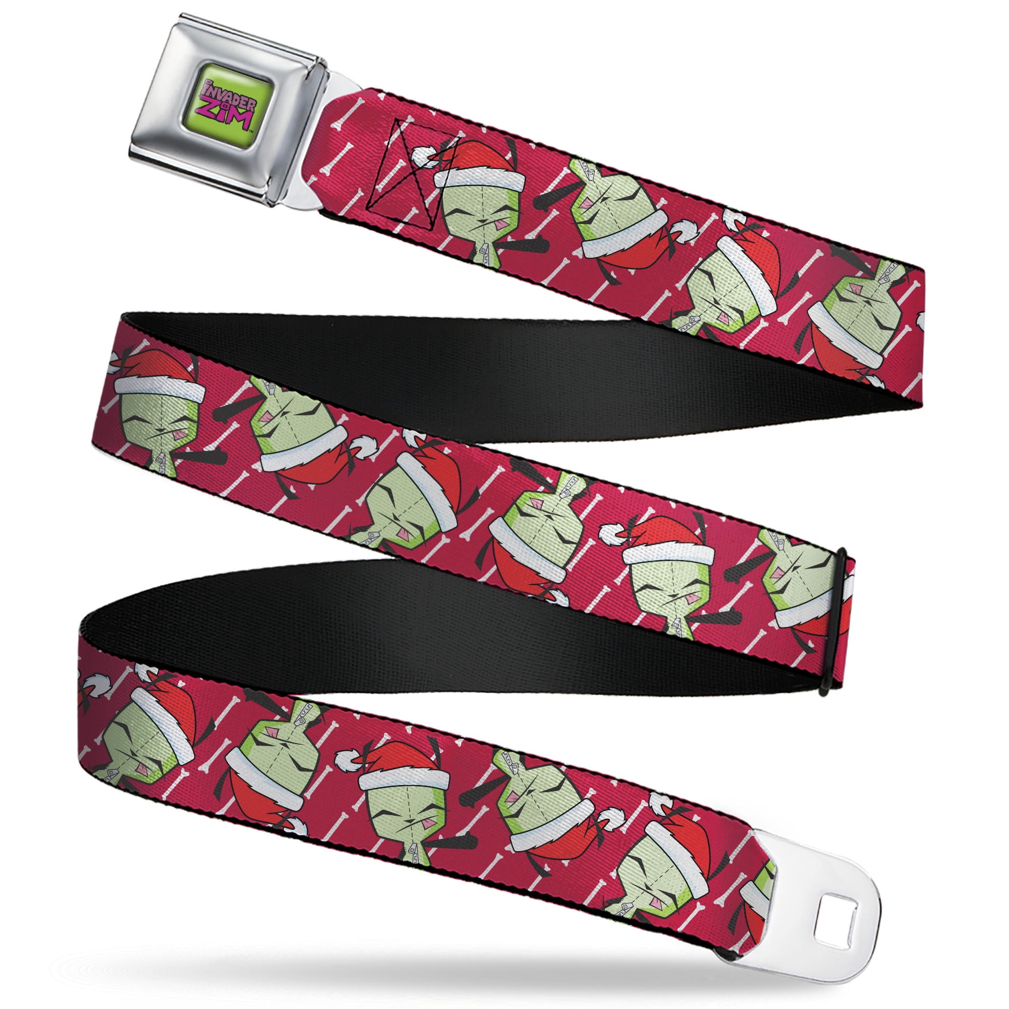 Invader Zim Belt, Seatbelt Buckle Belt, Invader Zim Holiday GIR Santa ...