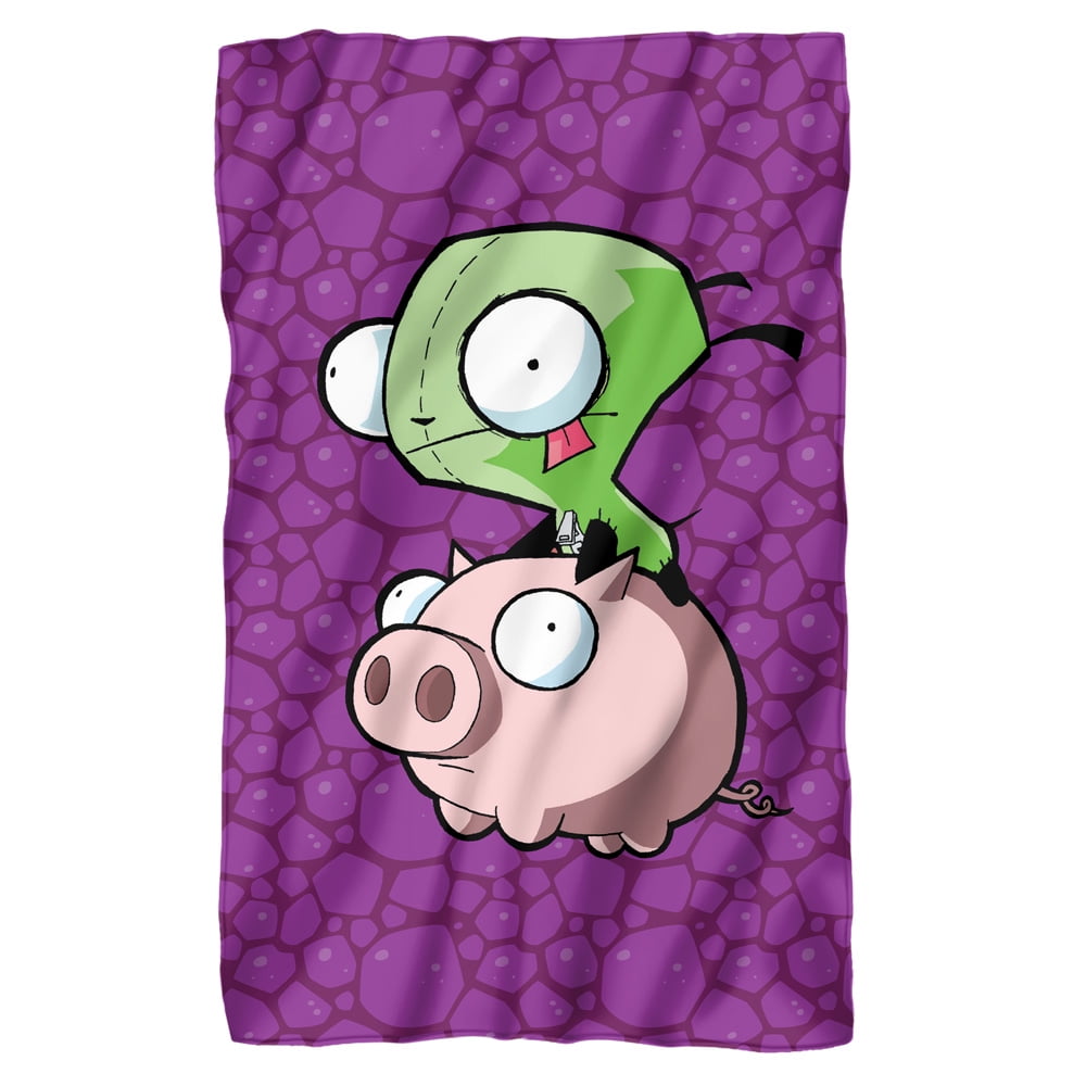 Invader Zim Adult Throw Blanket, 36"x58" Pig Riding 100% Polyester ...