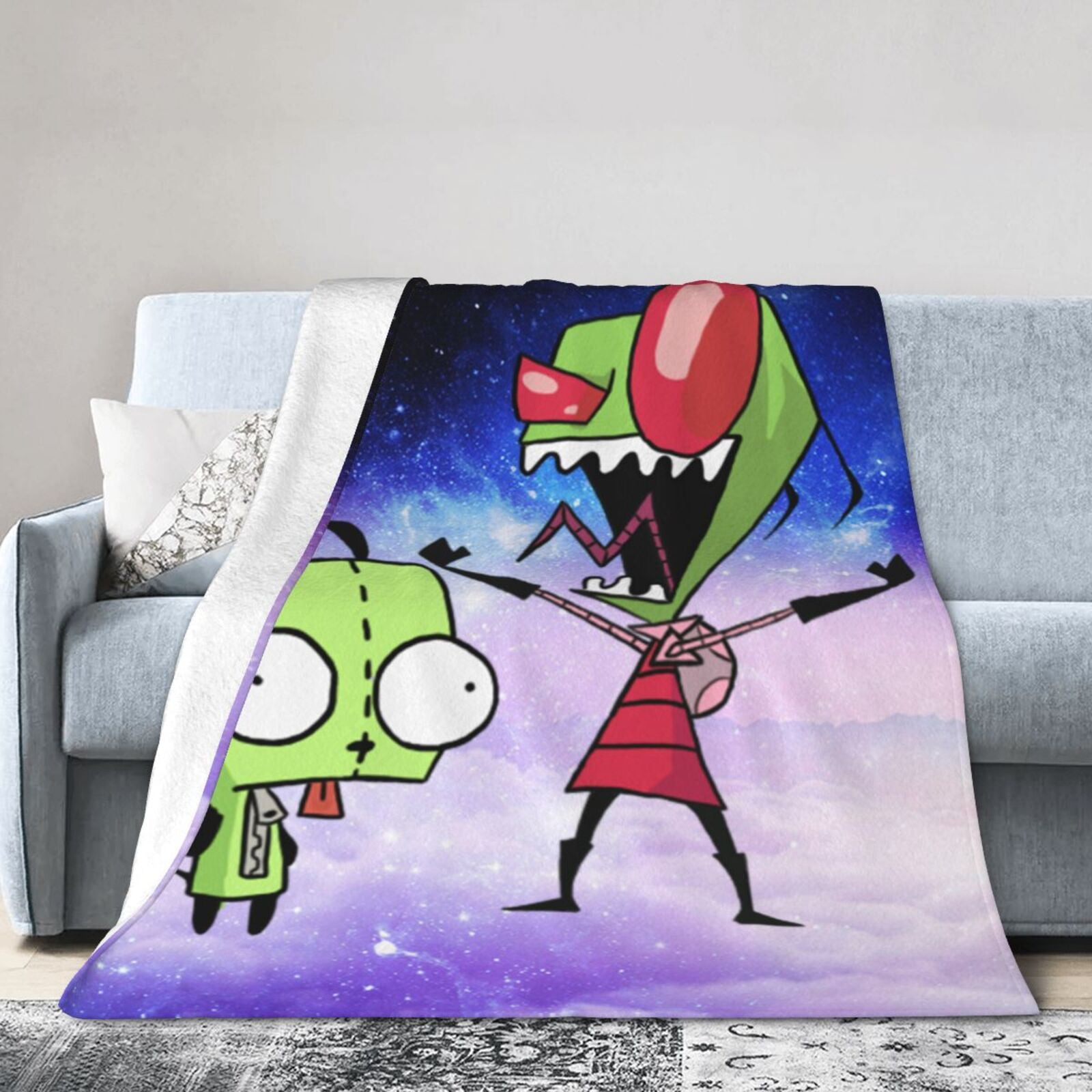 Invader Zim Blanket Soft Warm Flannel Air Conditioning Blanket Throw ...