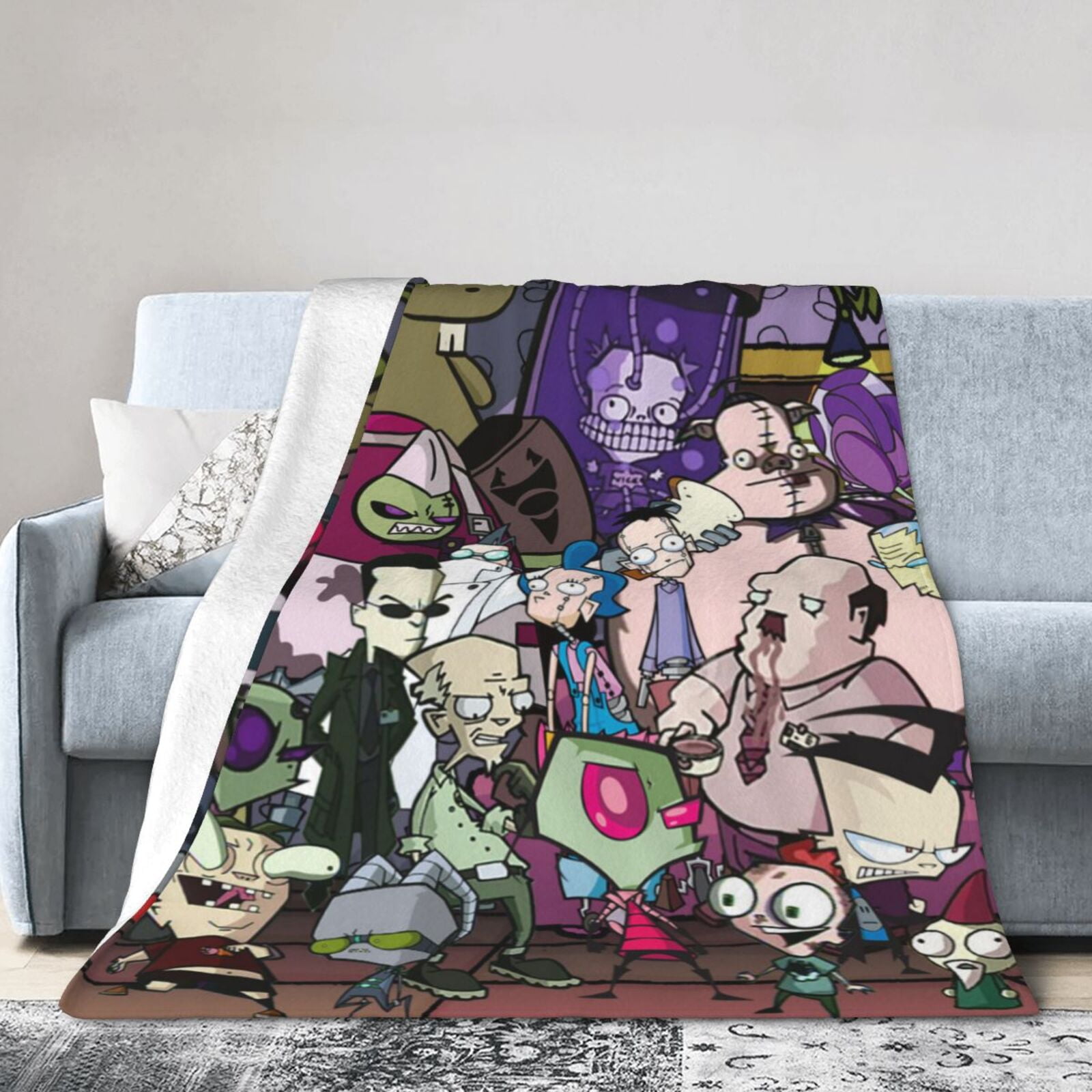 Invader Zim Blanket Soft Warm Flannel Air Conditioning Blanket Throw ...