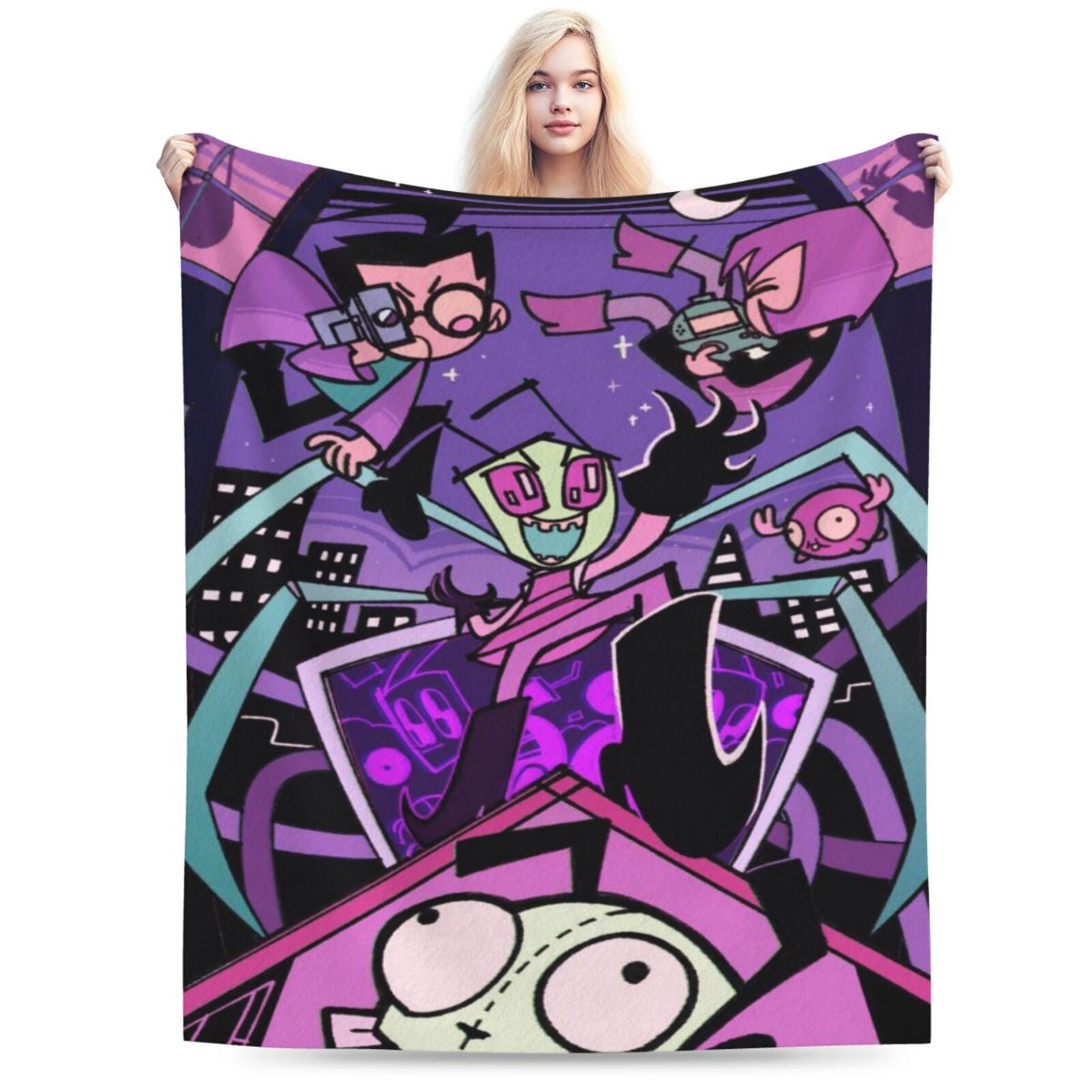 Invader Zim Blanket, Super Soft Throw Blanket For Bed Sofa Couch, Cozy ...