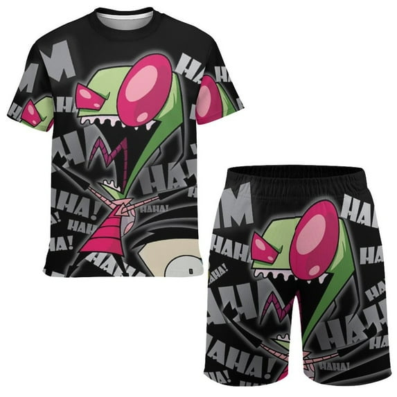 Invader Zim Boys Short Sleeve Mesh T-Shirt And Shorts Outfit Set Summer ...