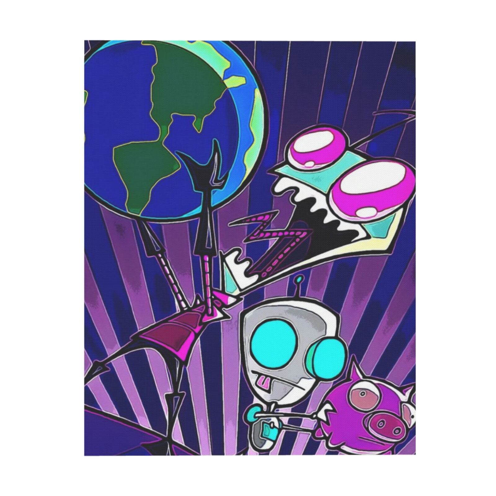Invader Zim Canvas Decorative Poster Art Picture Painting Bedroom ...