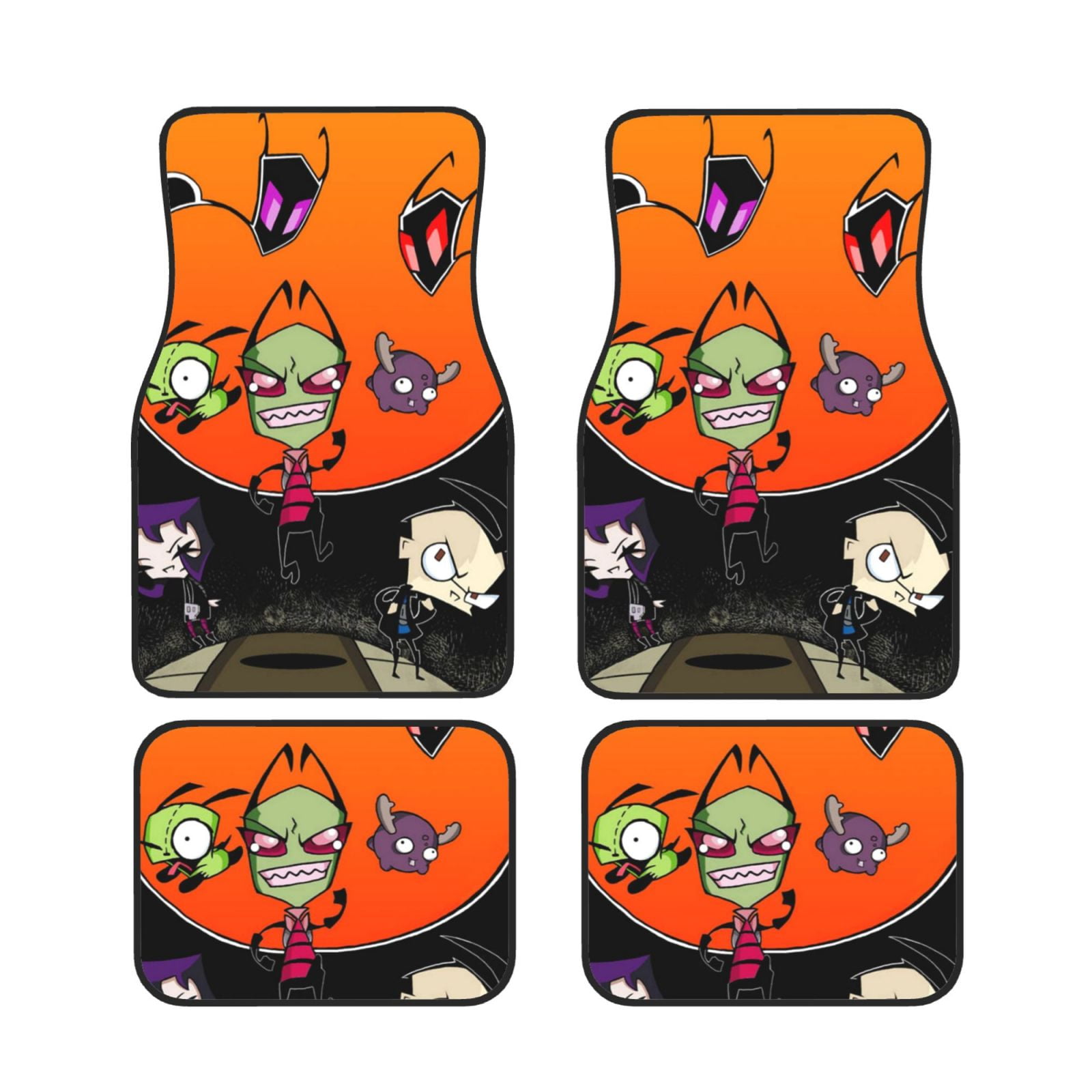 Invader Zim Car Floor Mats 4-Piece Full Set Front Rear Auto Foot Mats ...