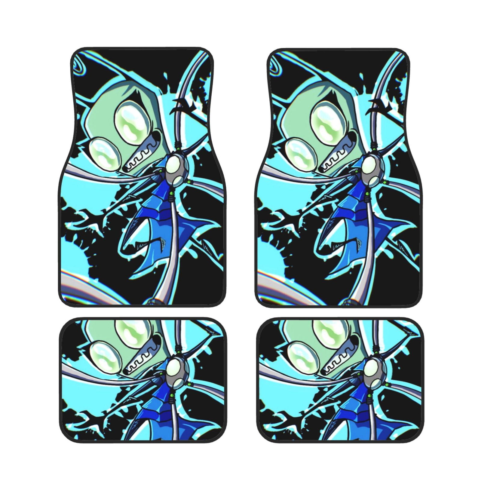Invader Zim Car Floor Mats 4-Piece Full Set Front Rear Auto Foot Mats ...