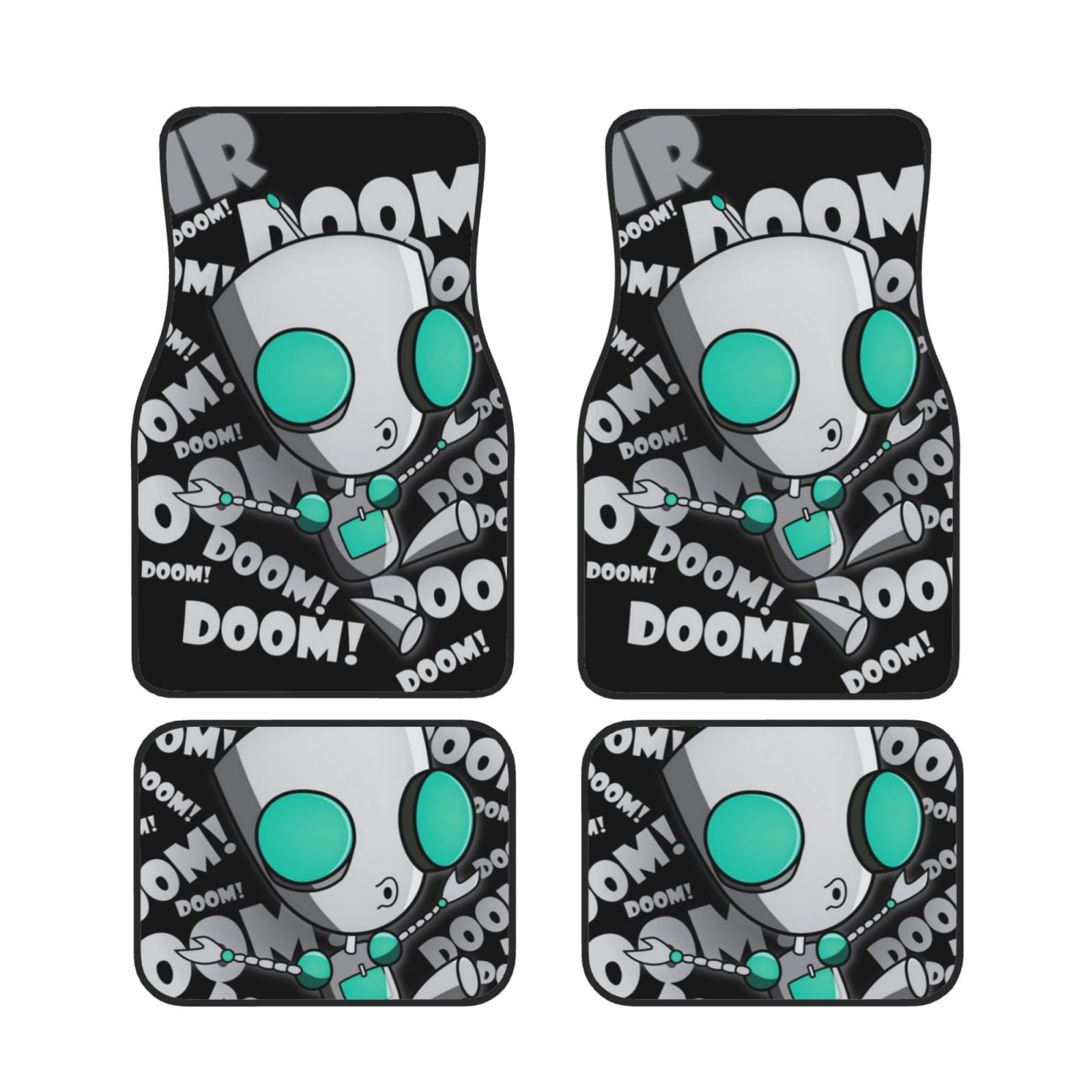 Invader Zim Car Floor Mats 4-Piece Full Set Front Rear Auto Foot Mats ...