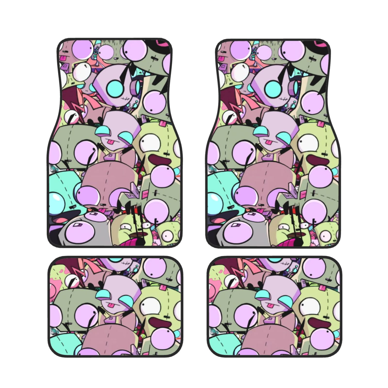 Invader Zim Car Floor Mats 4-Piece Full Set Front Rear Auto Foot Mats ...