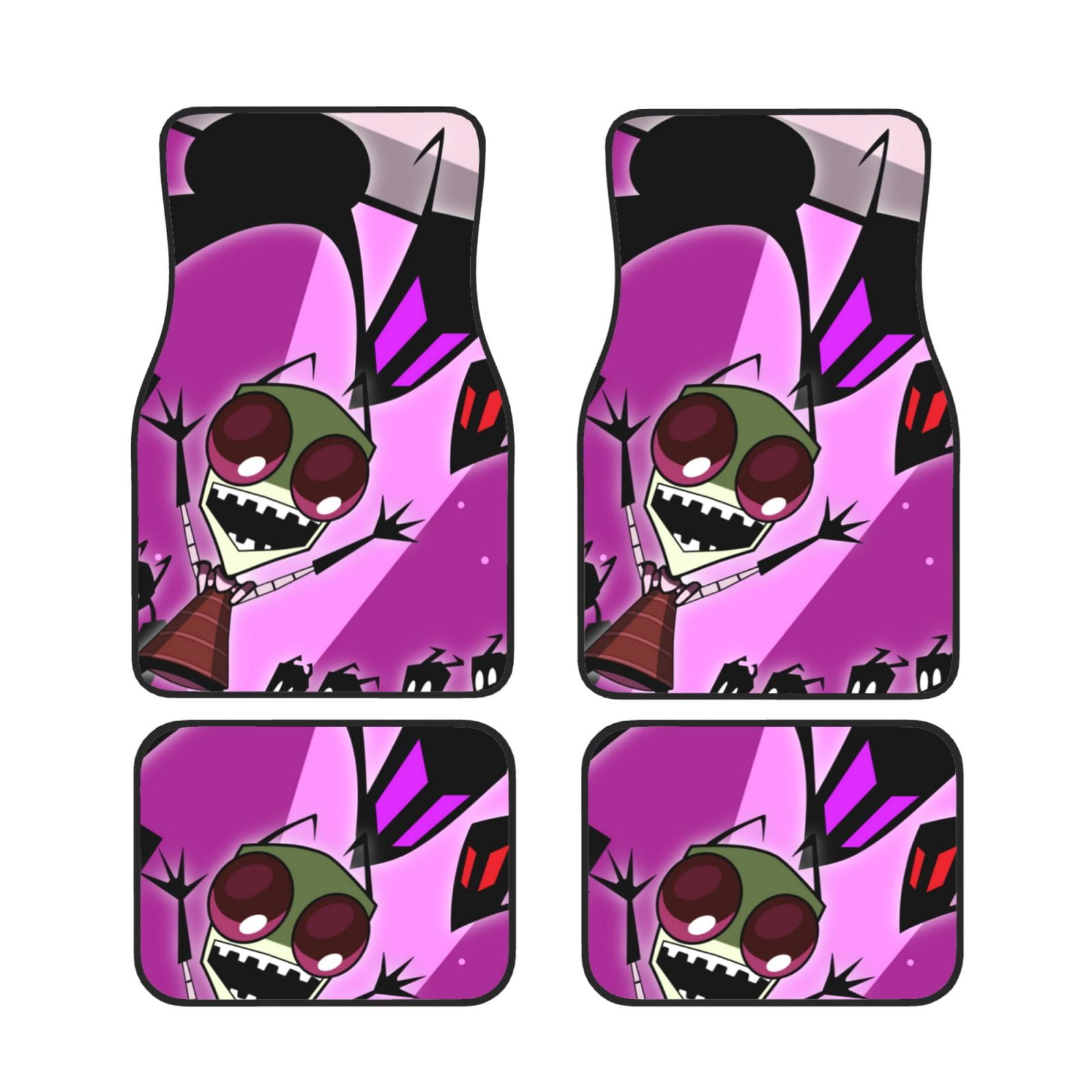 Invader Zim Car Floor Mats 4-Piece Full Set Front Rear Auto Foot Mats ...