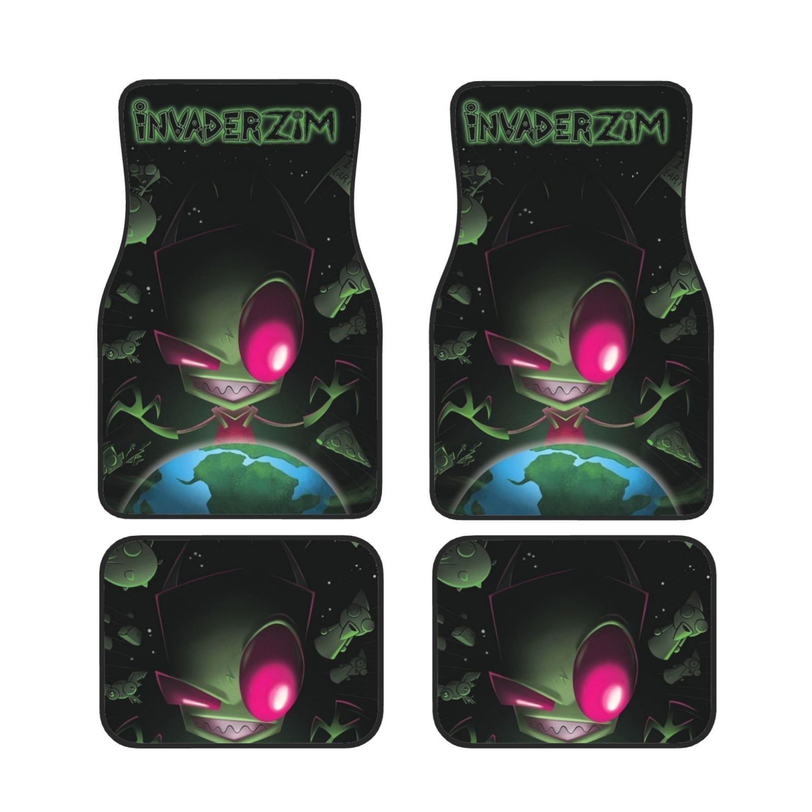 Invader Zim Car Floor Mats 4-Piece Full Set Front Rear Auto Foot Mats ...
