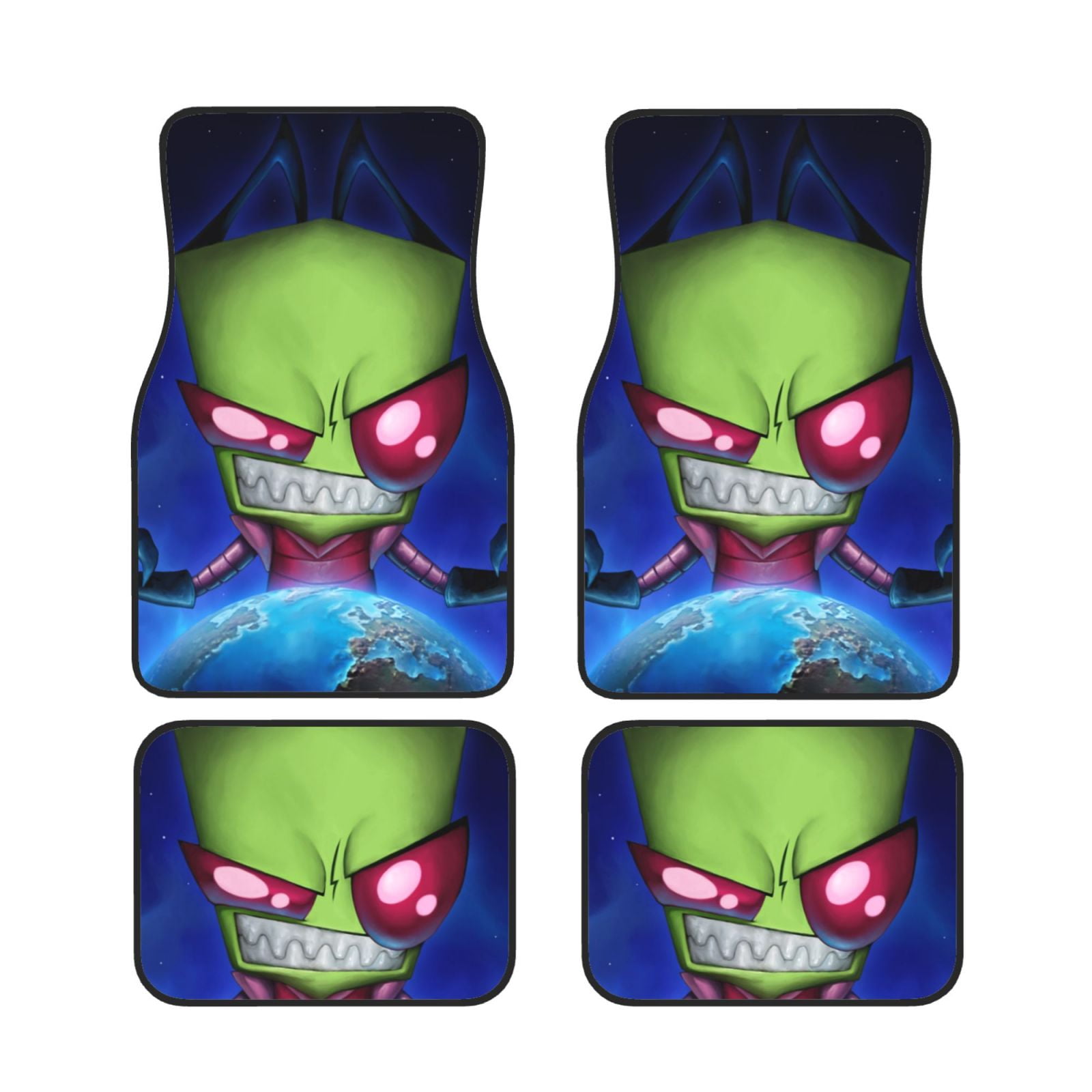 Invader Zim Car Floor Mats 4-Piece Full Set Front Rear Auto Foot Mats ...