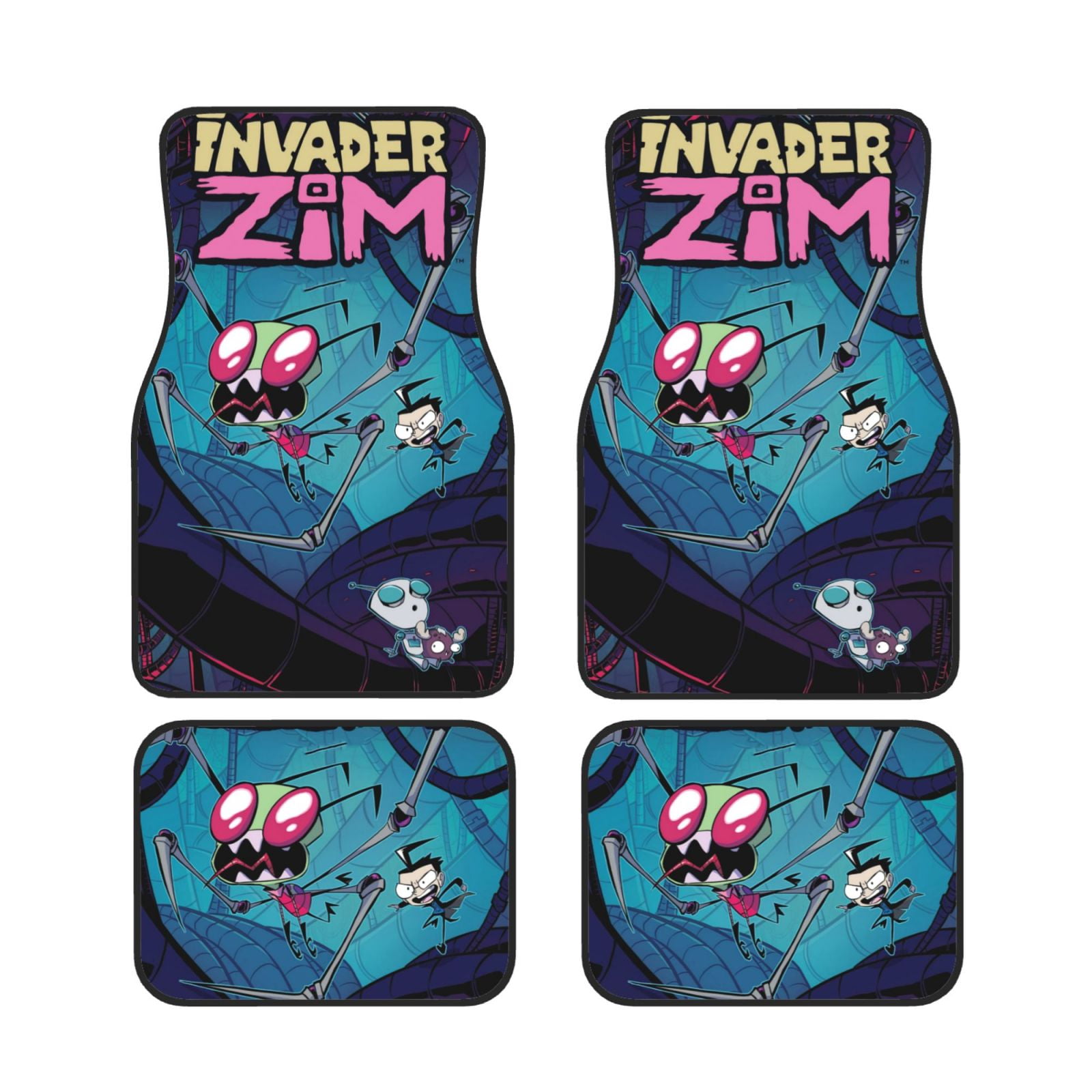 Invader Zim Car Floor Mats 4-Piece Full Set Front Rear Auto Foot Mats ...