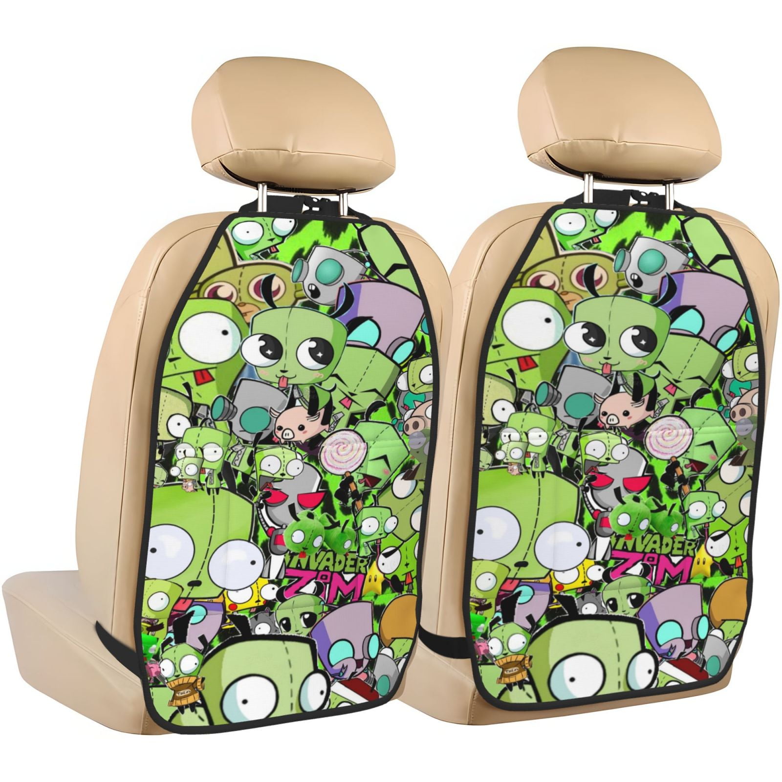Invader Zim Car Seat Anti-Kick Storage Pads 2 Piece Set Car Seat Back ...