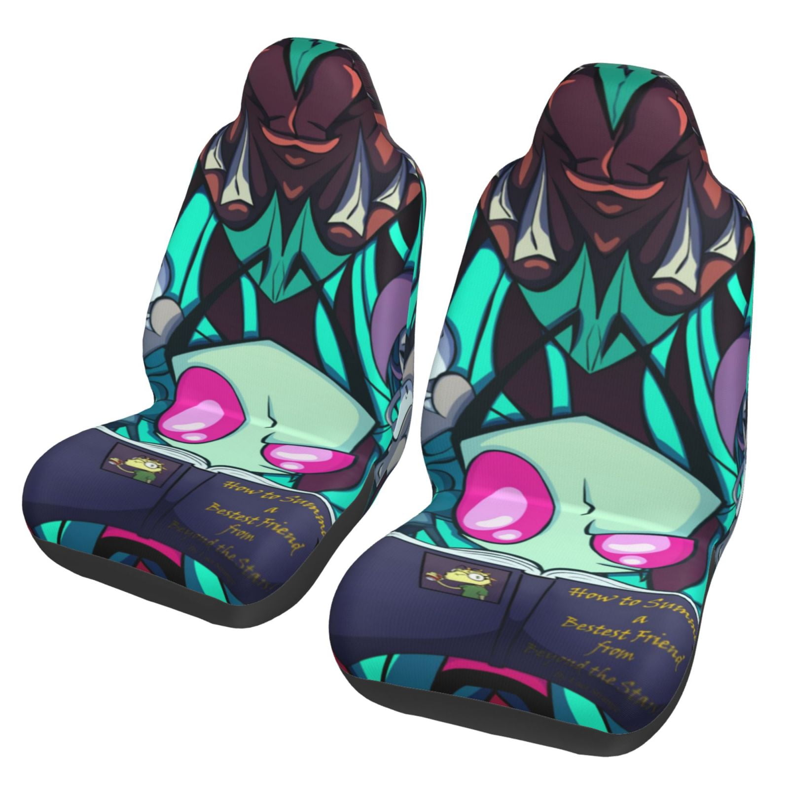 Invader Zim Car Seat Covers 2 Pcs Seat Protector Cover Universal Front ...