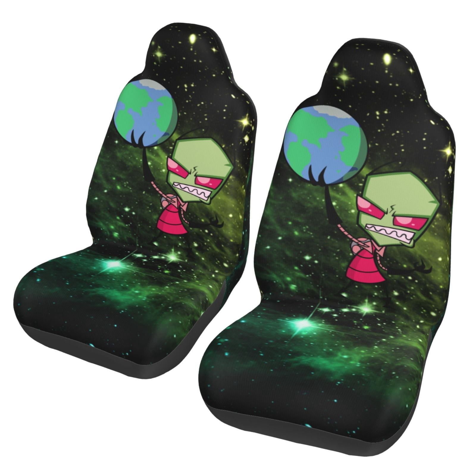 Invader Zim Car Seat Covers 2 Pcs Seat Protector Cover Universal Front ...