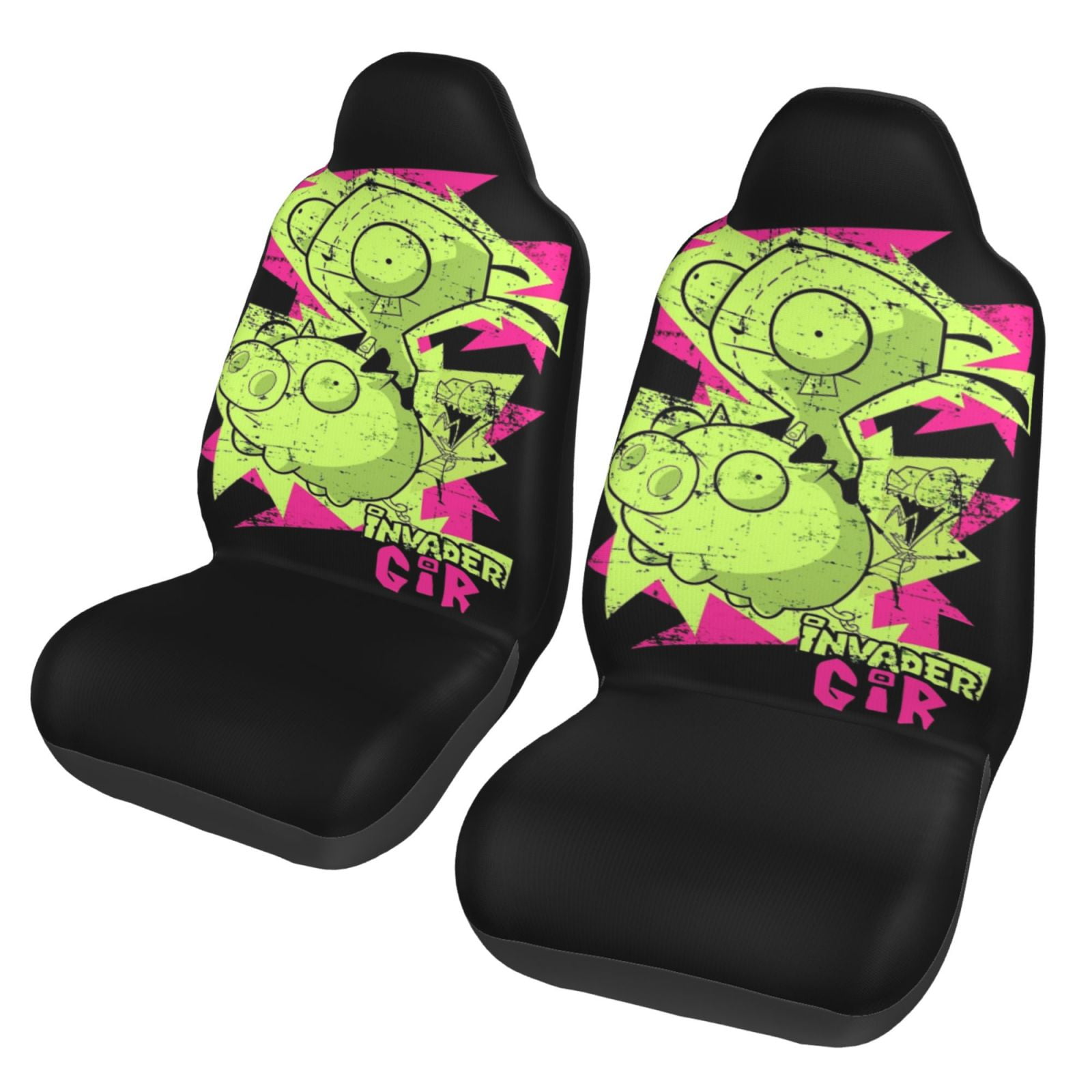 Invader Zim Car Seat Covers 2 Pcs Seat Protector Cover Universal Front ...